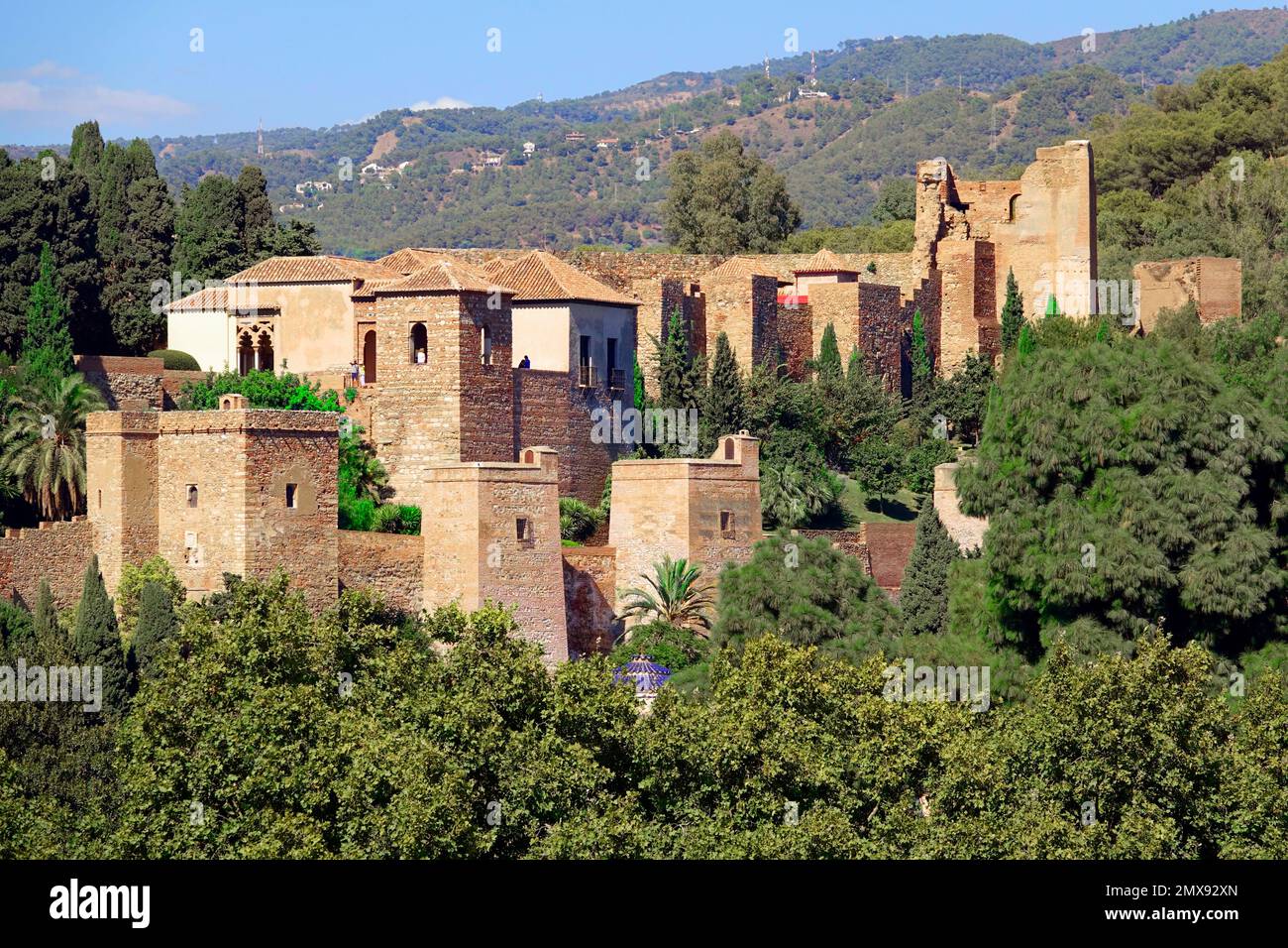 Walls of Alcazaba Málaga is a municipality of Spain, capital of the ...