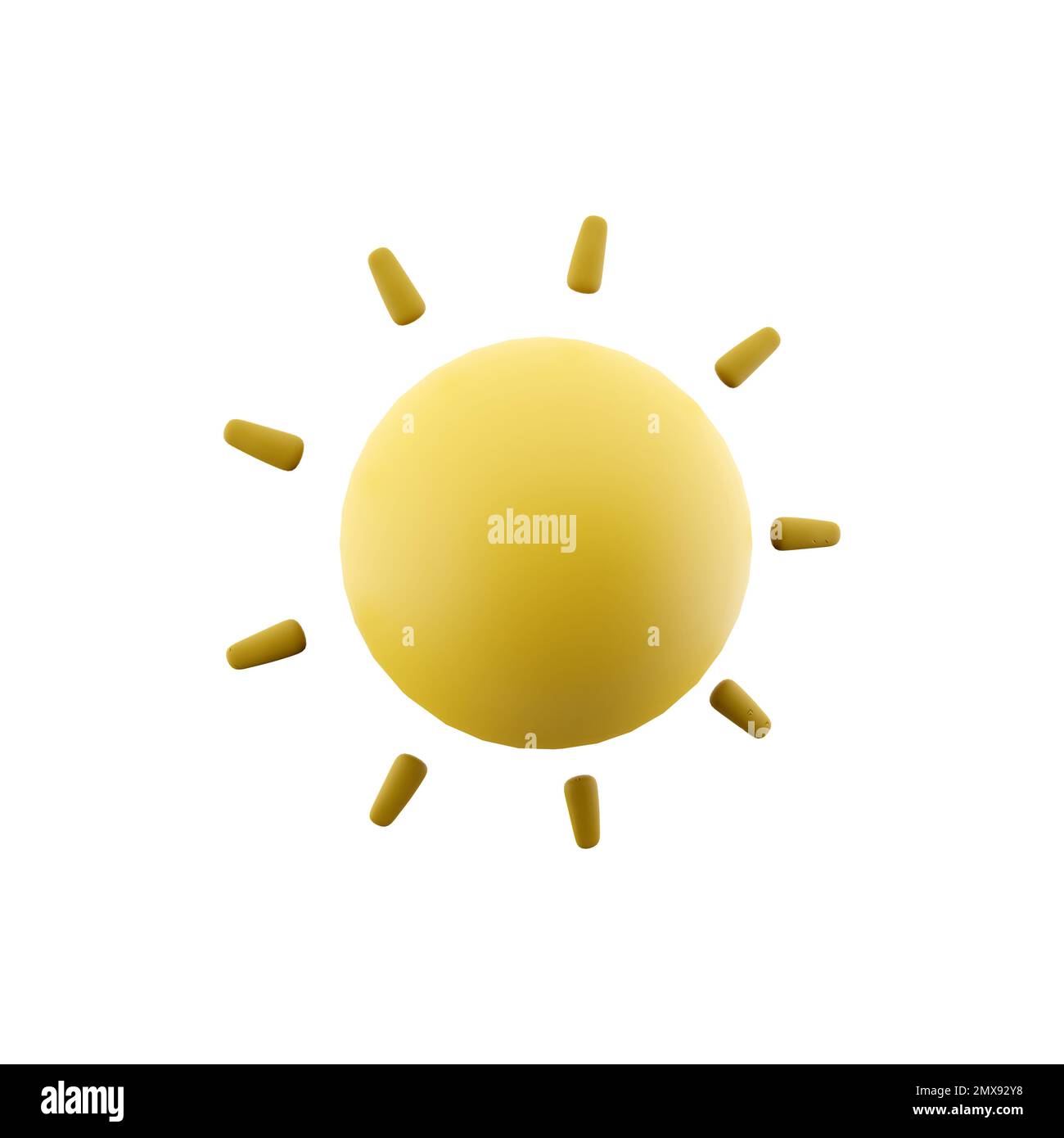 3d rendering sun icon. 3d render sunny weather icon. Sun Stock Photo ...