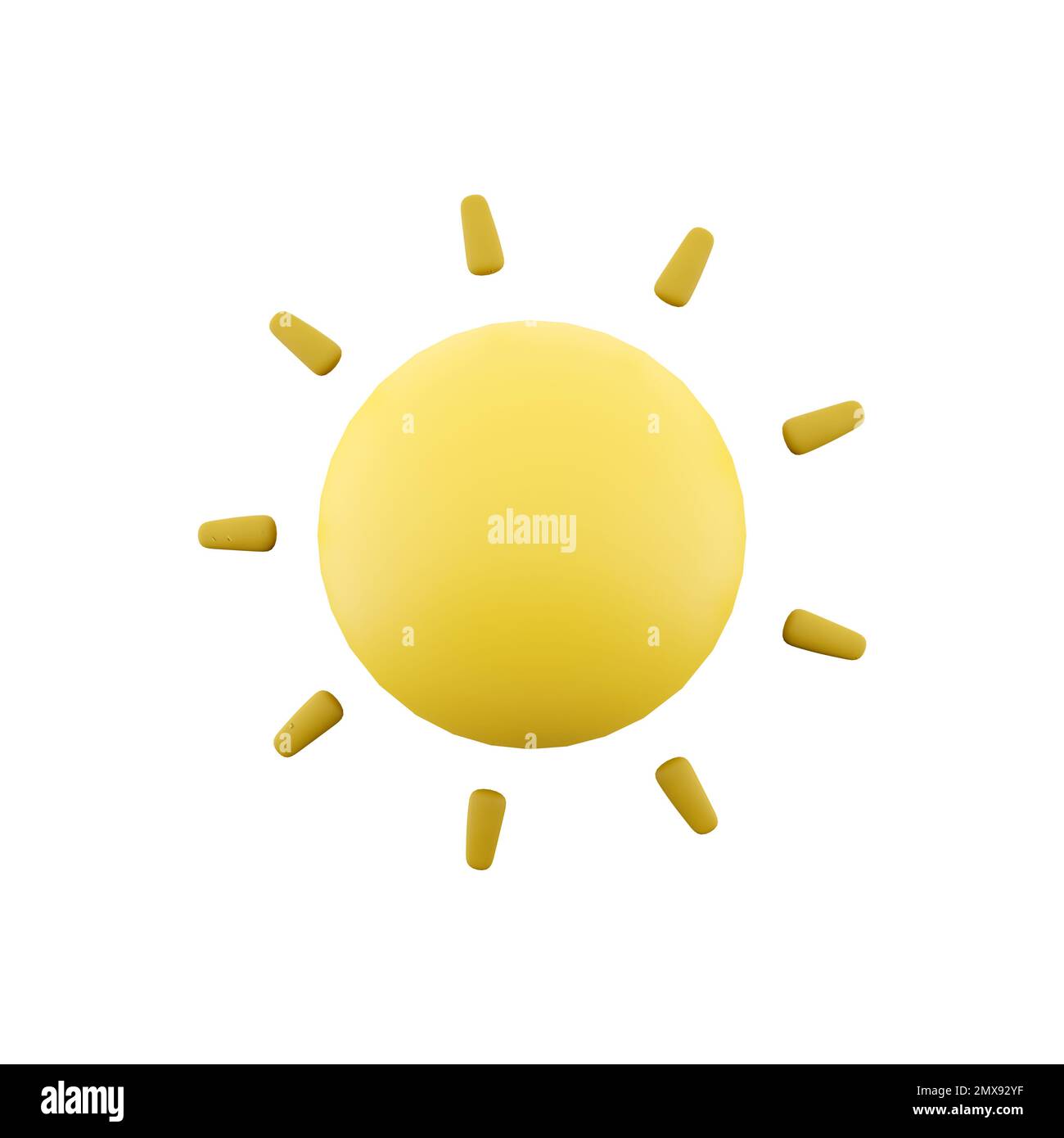 3d rendering sun icon. 3d render sunny weather icon. Sun Stock Photo ...