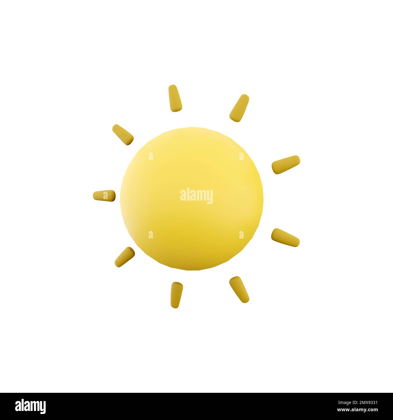 3d rendering sun icon. 3d render sunny weather icon. Sun Stock Photo ...