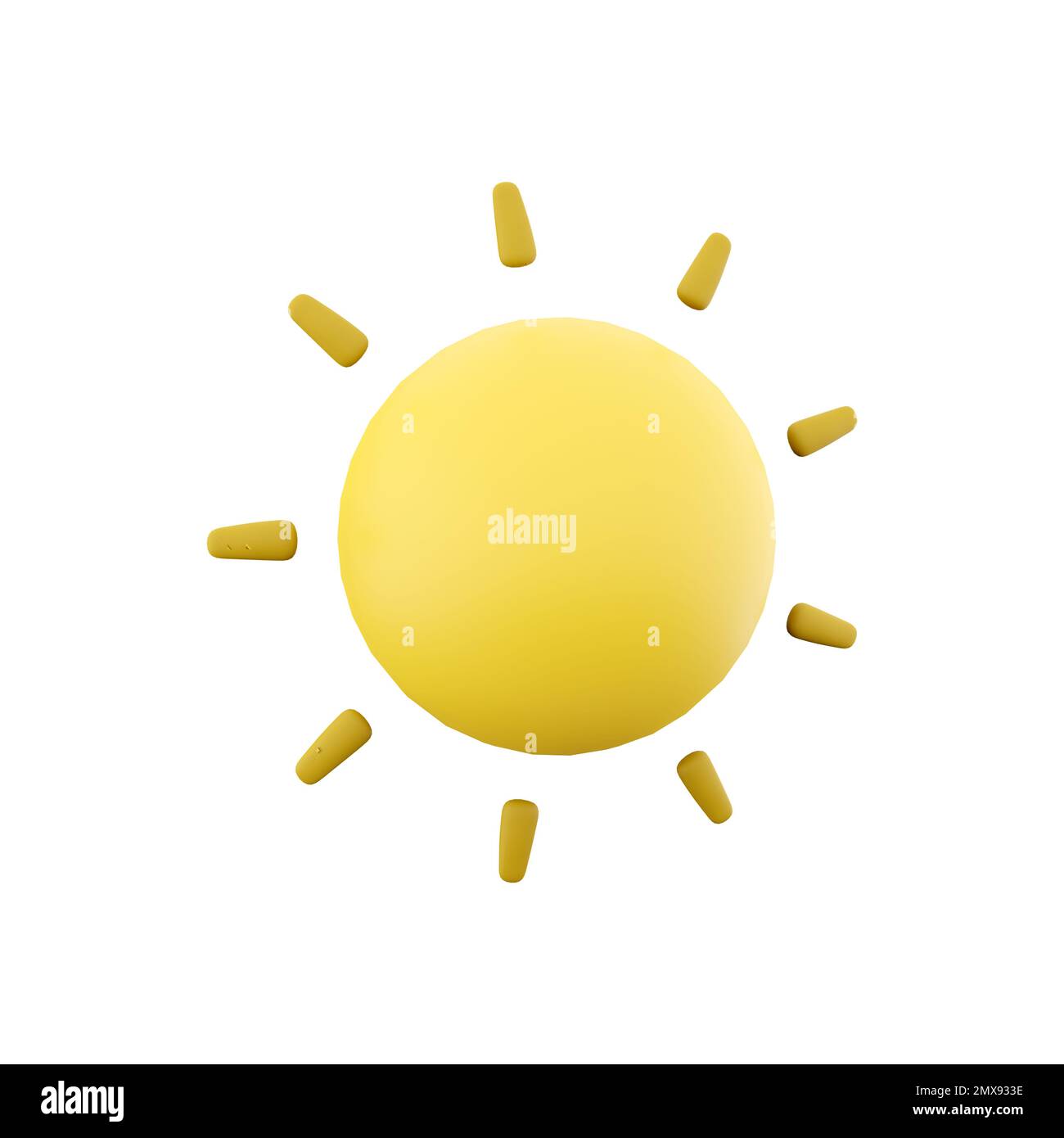 3d rendering sun icon. 3d render sunny weather icon. Sun Stock Photo ...