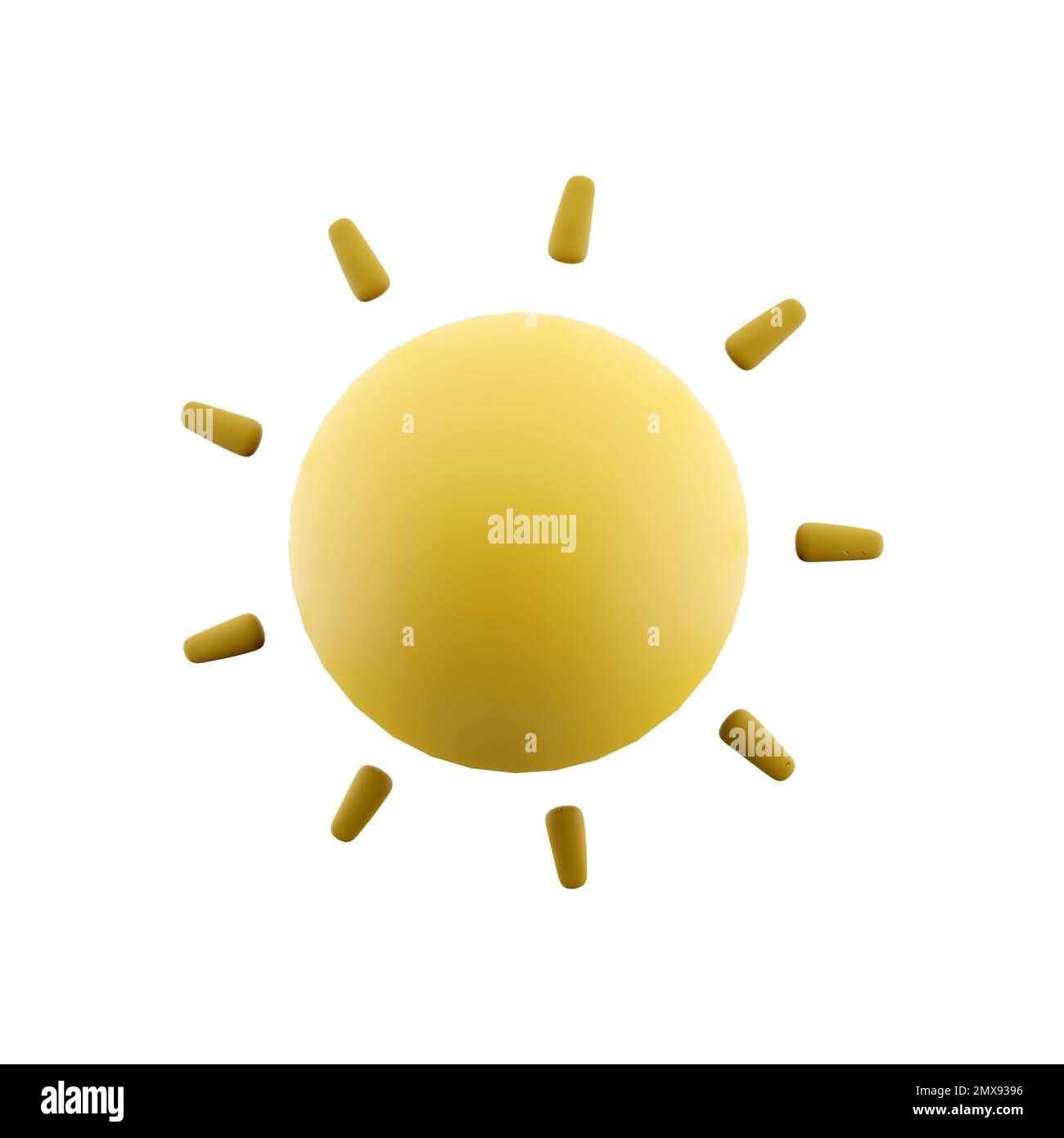 3d rendering sun icon. 3d render sunny weather icon. Sun Stock Photo ...