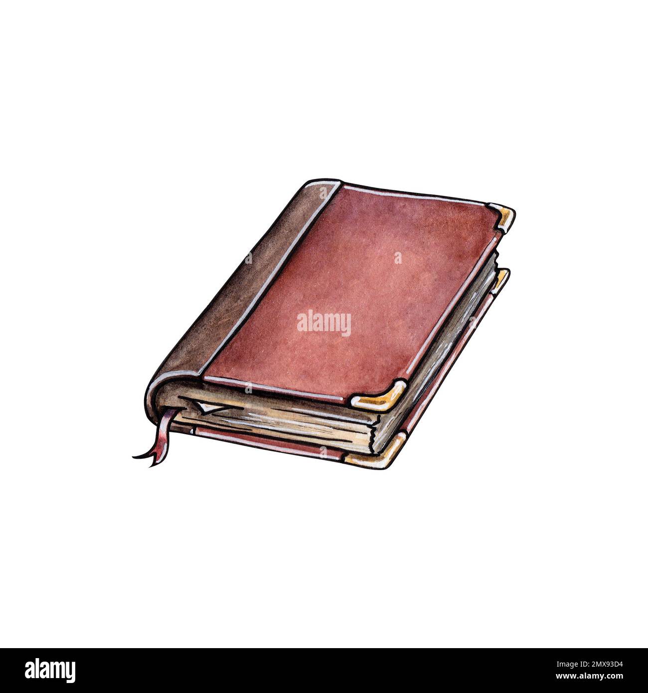 Watercolor illustration of books. Watercolor hand drawing isolated on ...