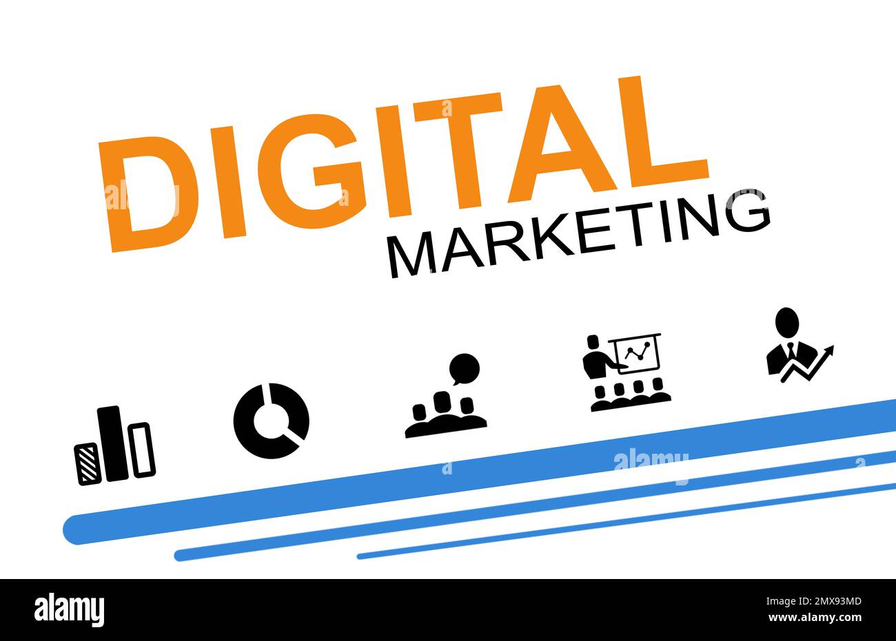 Marketing research analysis digital Cut Out Stock Images & Pictures - Alamy