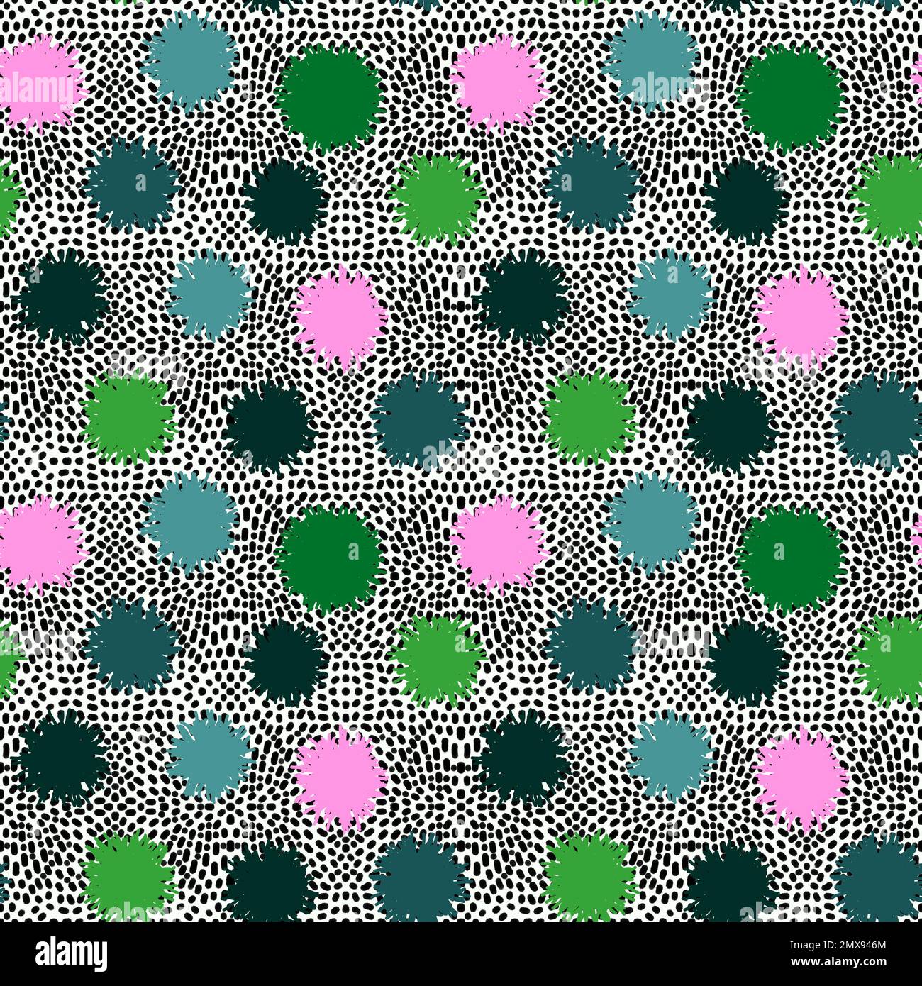 Abstract polka dots seamless fluffy circle pattern for wrapping paper ...
