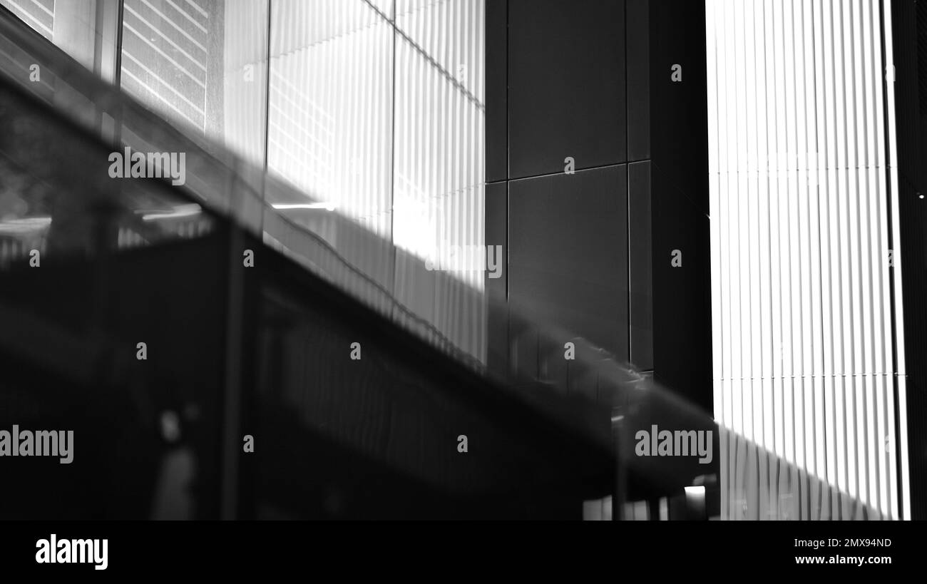 Exterior structure interior lighting Black and White Stock Photos ...