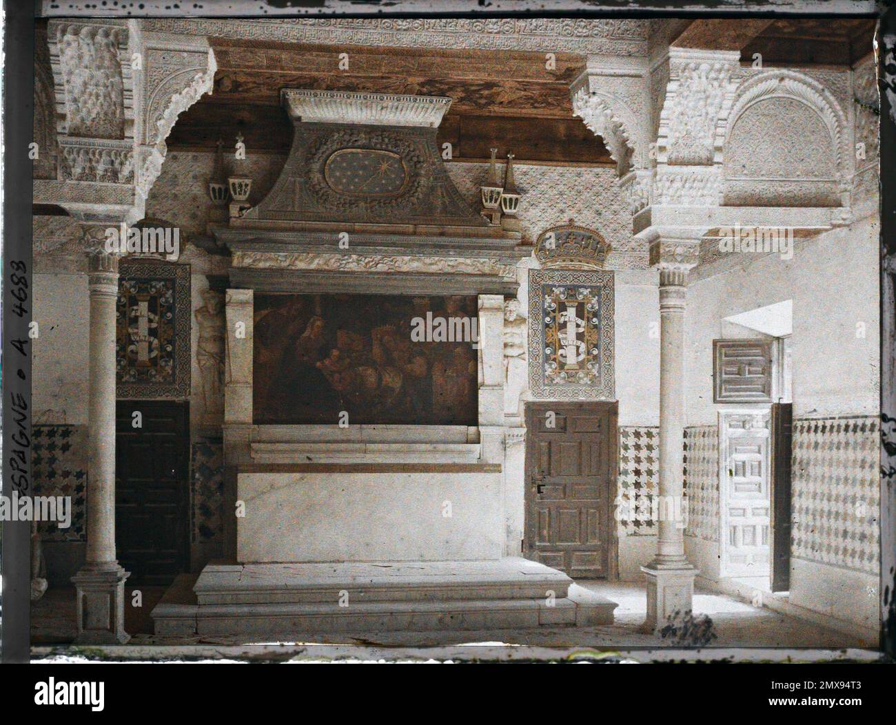 Granada, Spain Alhambra: Nasrides Palace, the Mexuar Salle , 1914 ...