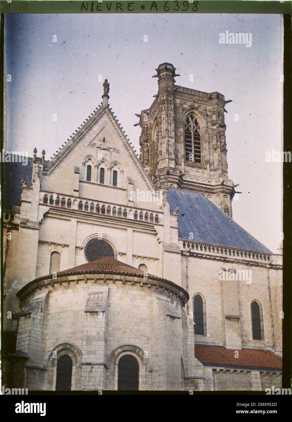 Nevers, France the Romanesque apse of Saint-Cyr-et-Sainte-Julitte ...