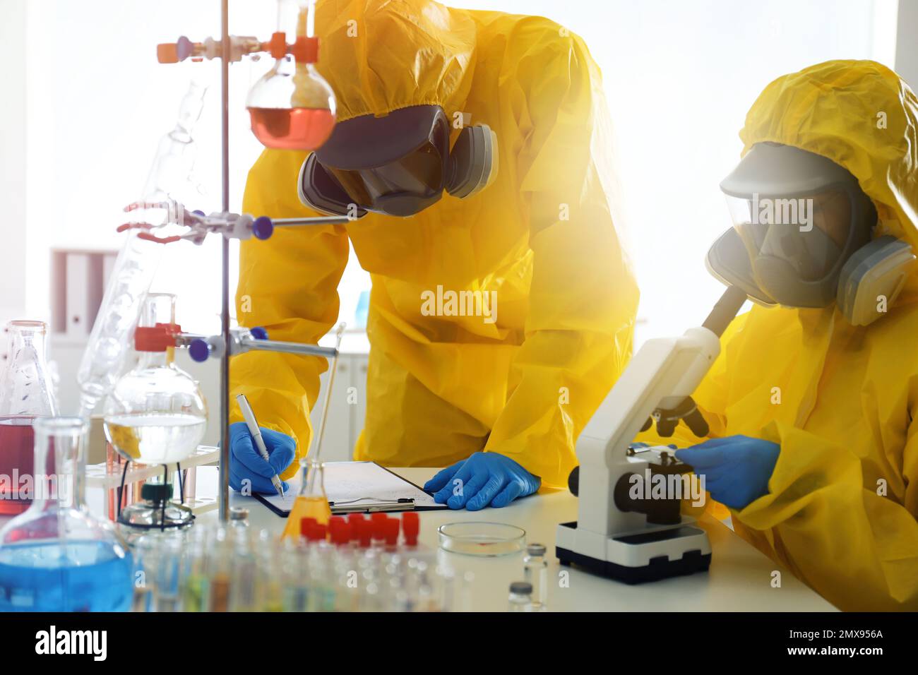 Hazard suits laboratory china hi-res stock photography and images - Alamy