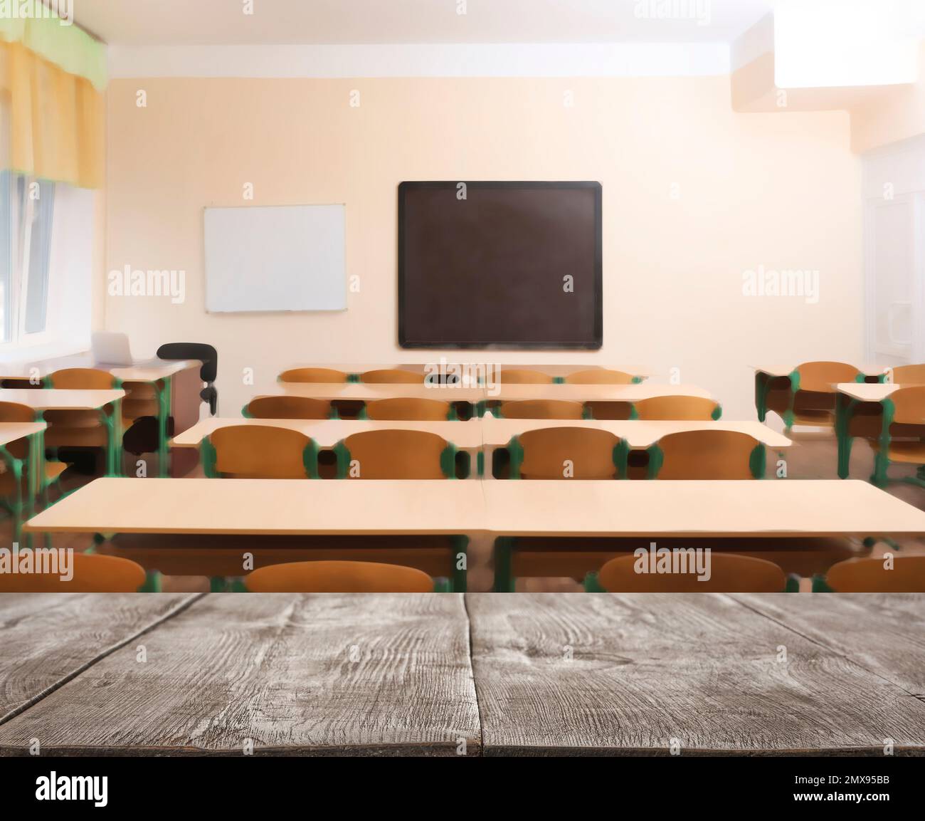 Empty middle school classroom hi-res stock photography and images - Alamy