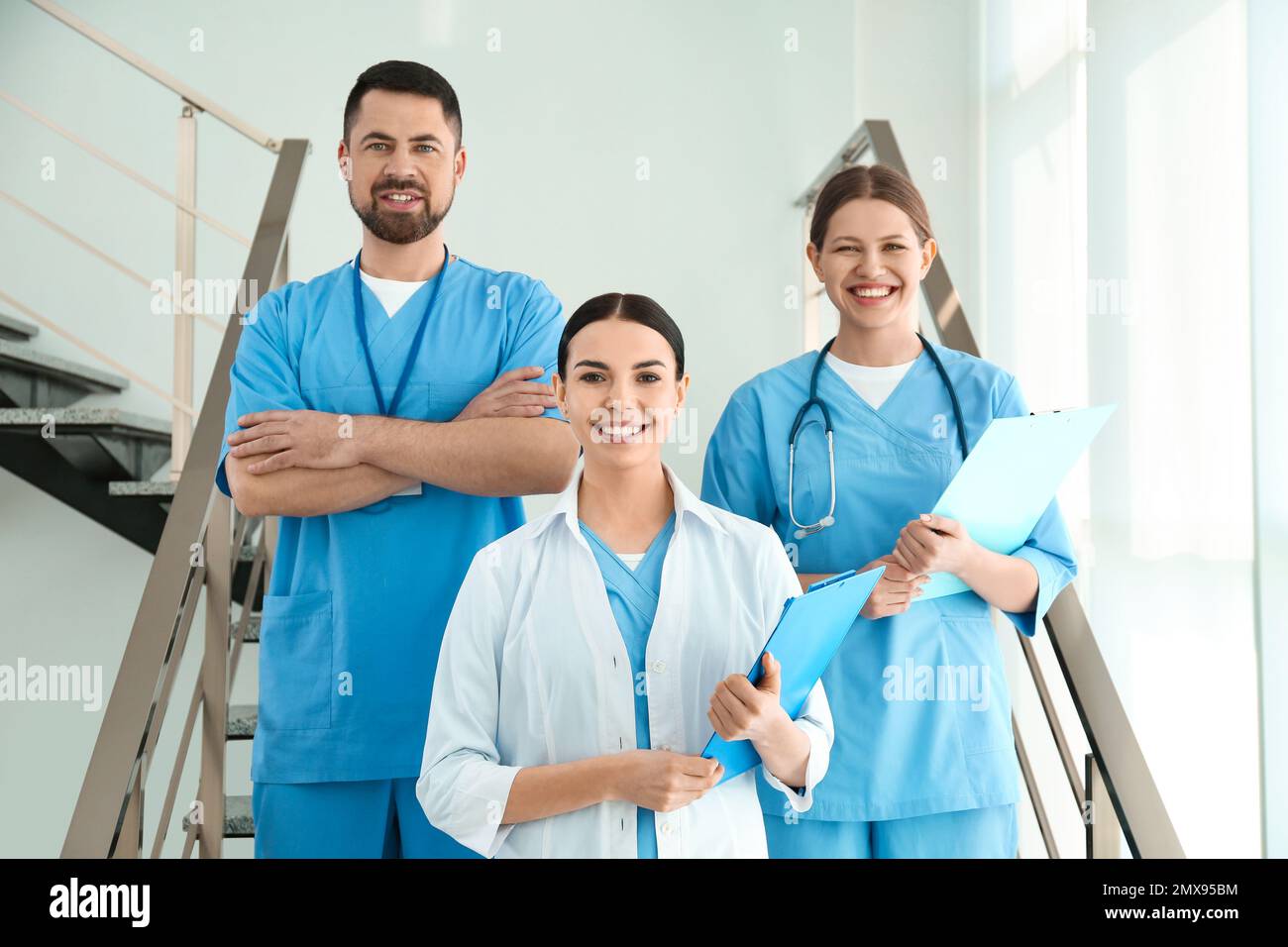 Group of doctors in hospital. Medical service Stock Photo - Alamy