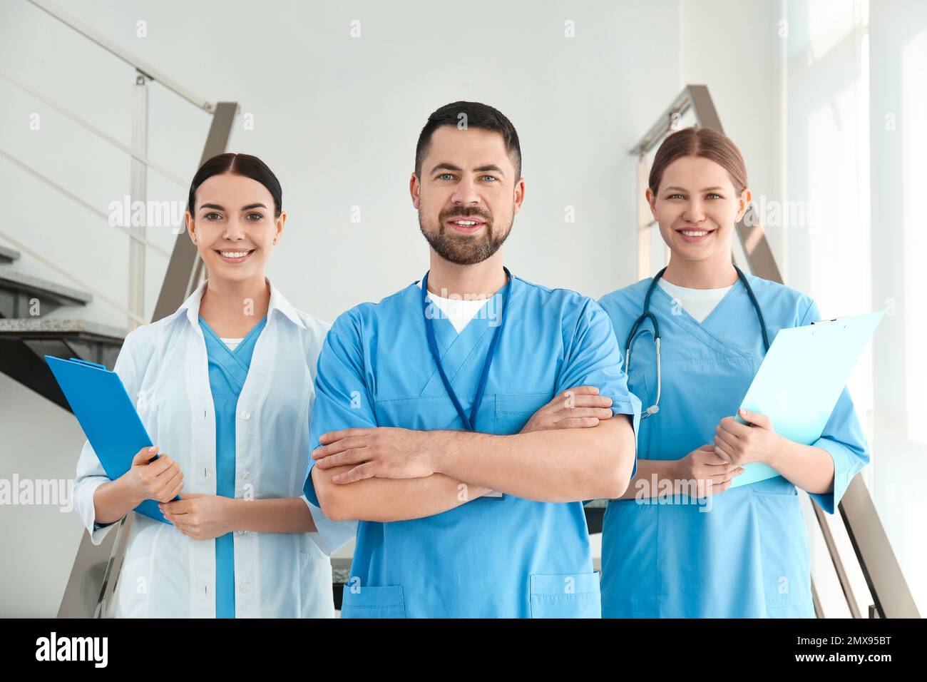 Group of doctors in hospital. Medical service Stock Photo - Alamy