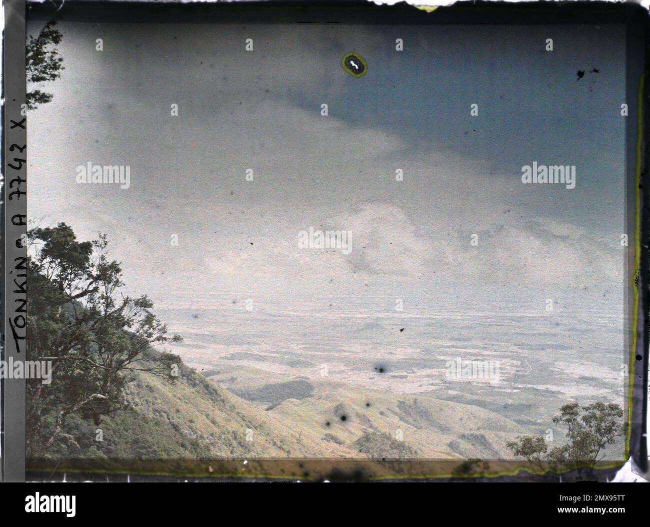 Province of Vinh-Yên, Tonkin, Indochina A landscape taken from the Tam ...