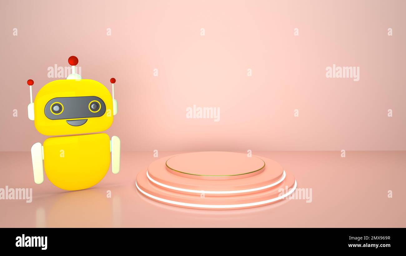 robot and podium Stock Photo - Alamy