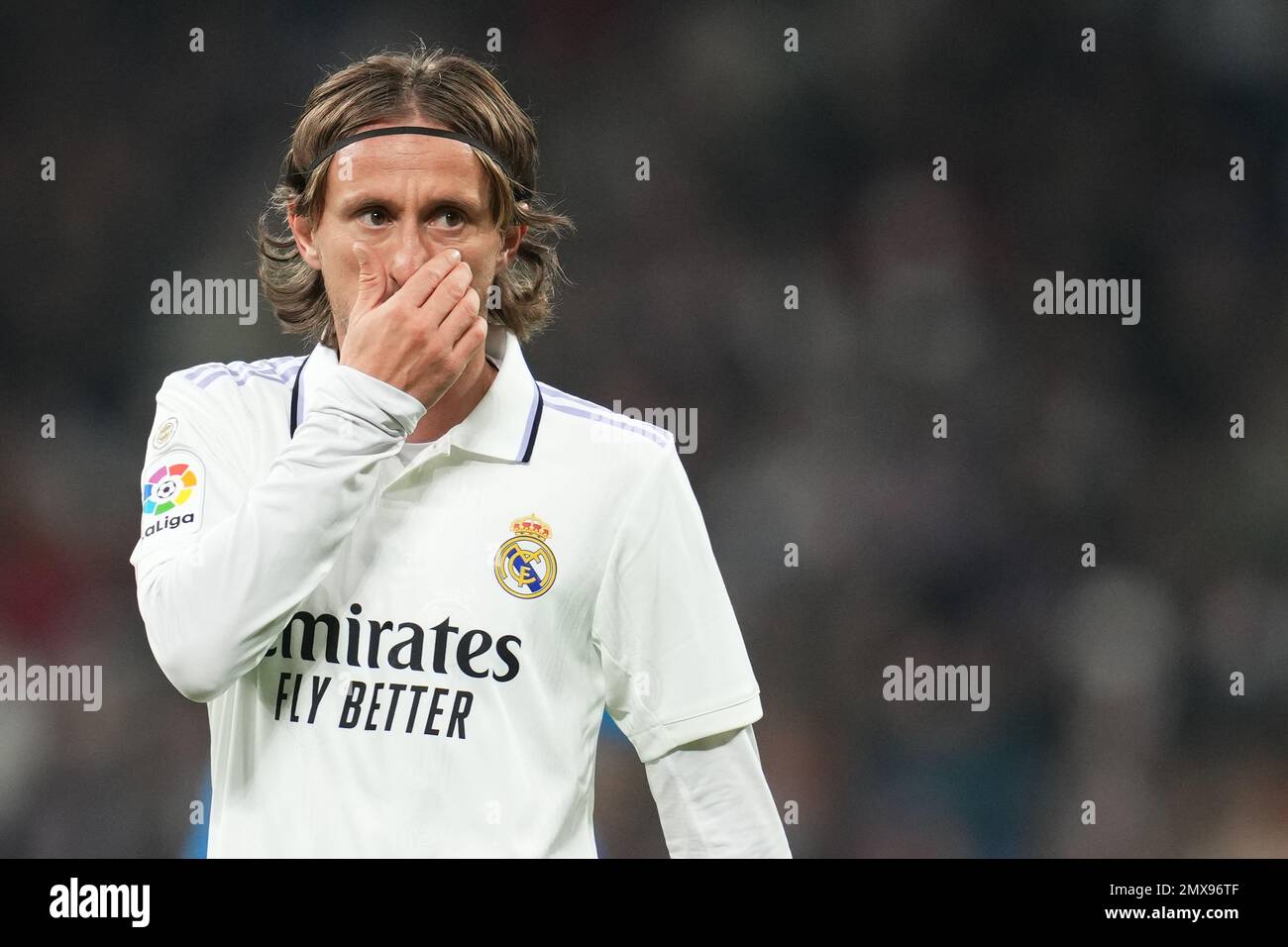 Madrid, Spain. 02/02/2023, Luka Modric of Real Madrid during the La ...