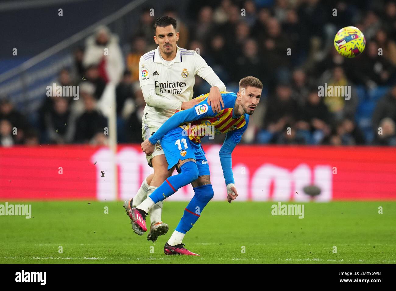 Madrid, Spain. 02/02/2023, Daniel Ceballos of Real Madrid and Samu ...