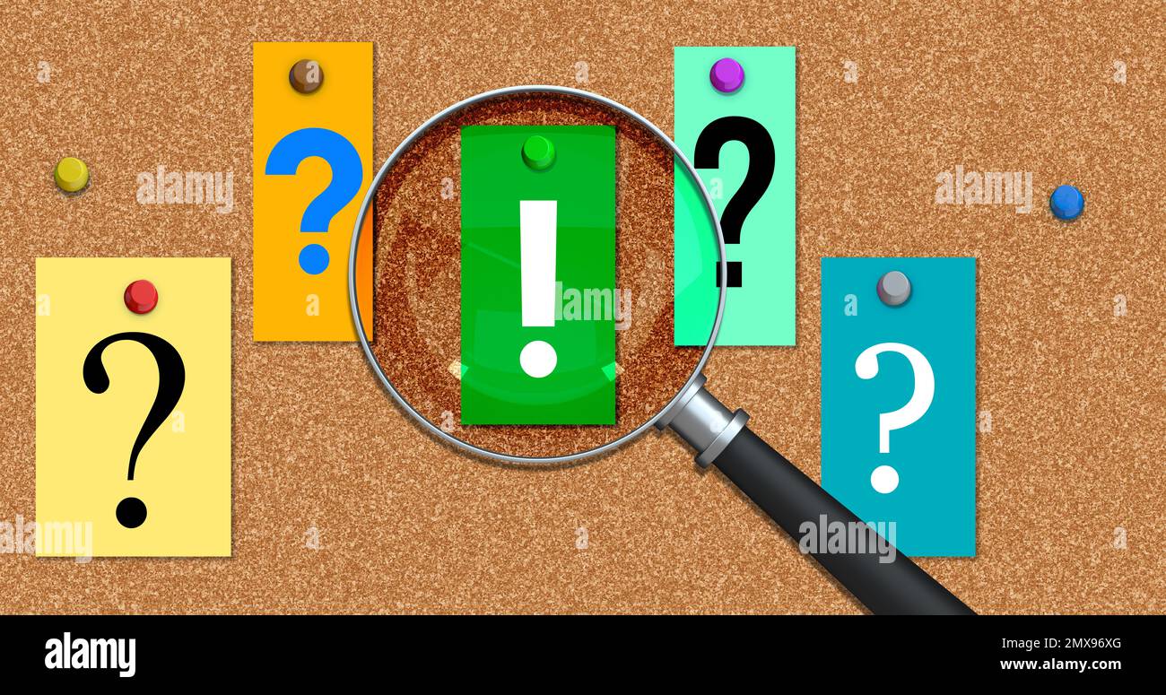 Illustration question exclamation marks hi-res stock photography and images - Alamy