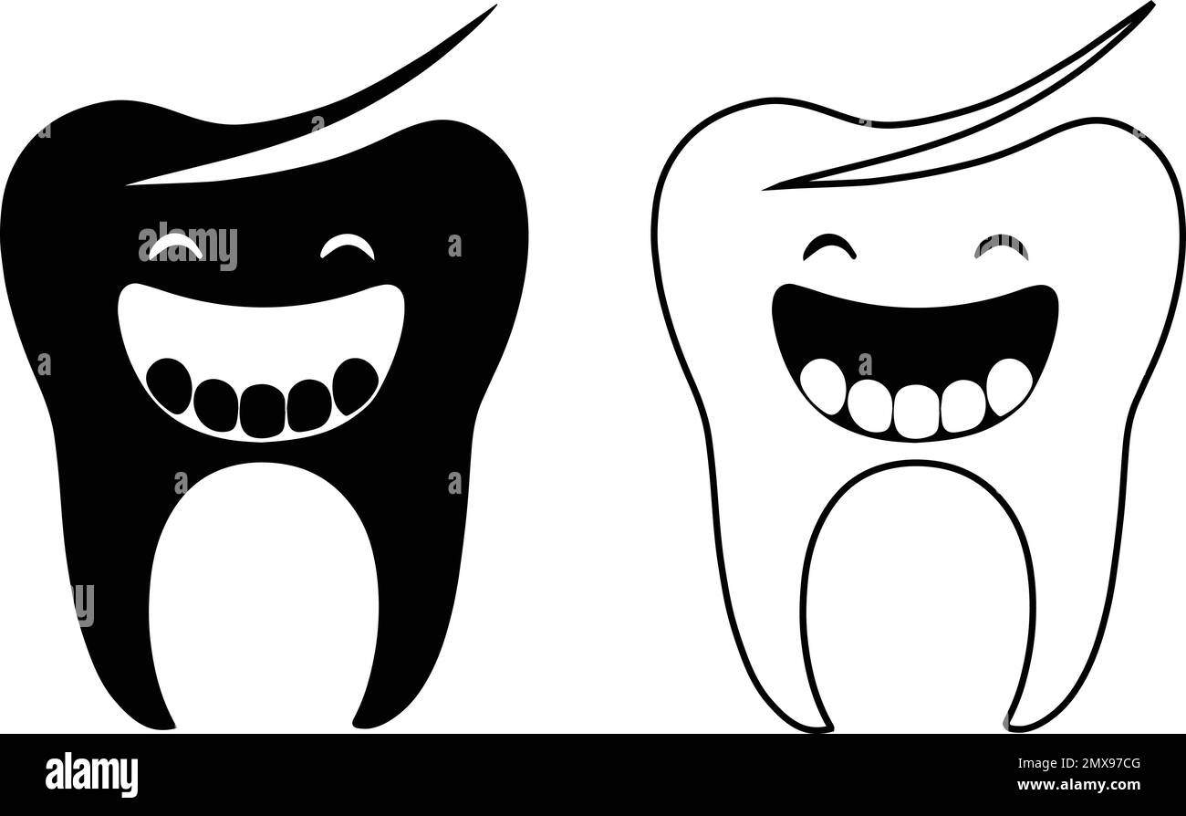 Happy Smiling Tooth Mascot Logo Stock Vector Image & Art - Alamy