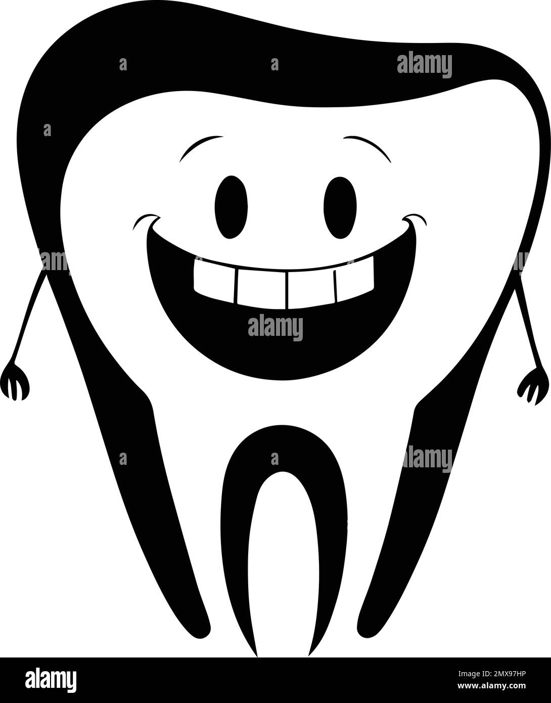 Happy Smiling Tooth Mascot Logo Stock Vector Image & Art - Alamy