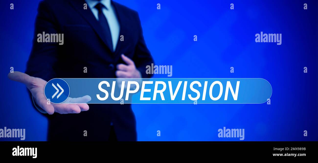 Inspiration showing sign Supervision. Business showcase monitoring and ...