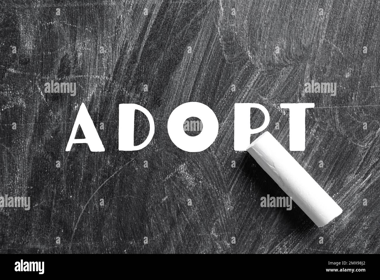 Top view adopt word hi-res stock photography and images - Alamy
