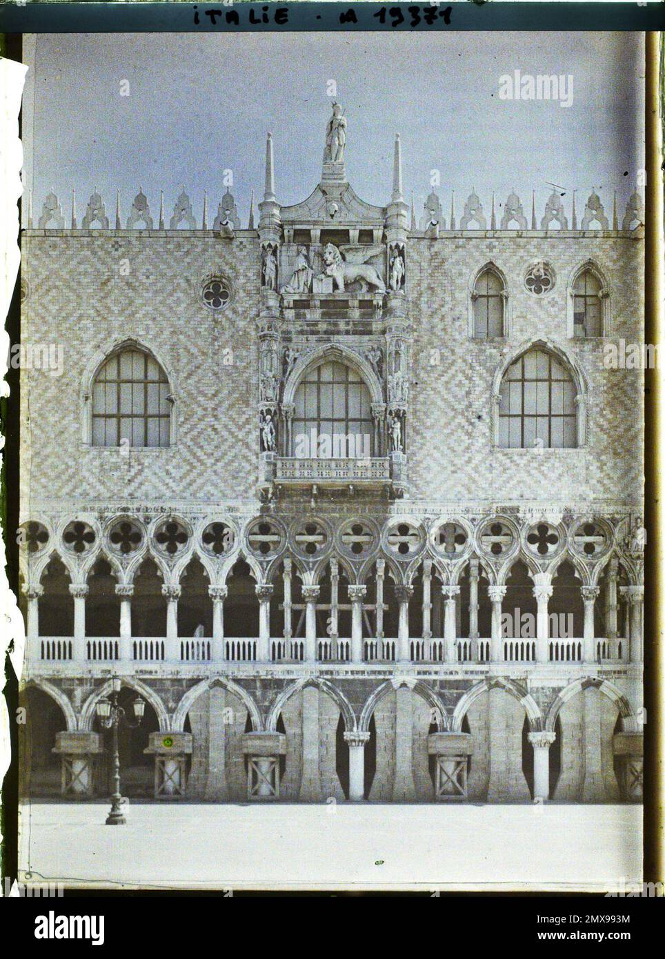 Venice, Italy west facade of the Ducal Palace or Palais des Doges ...
