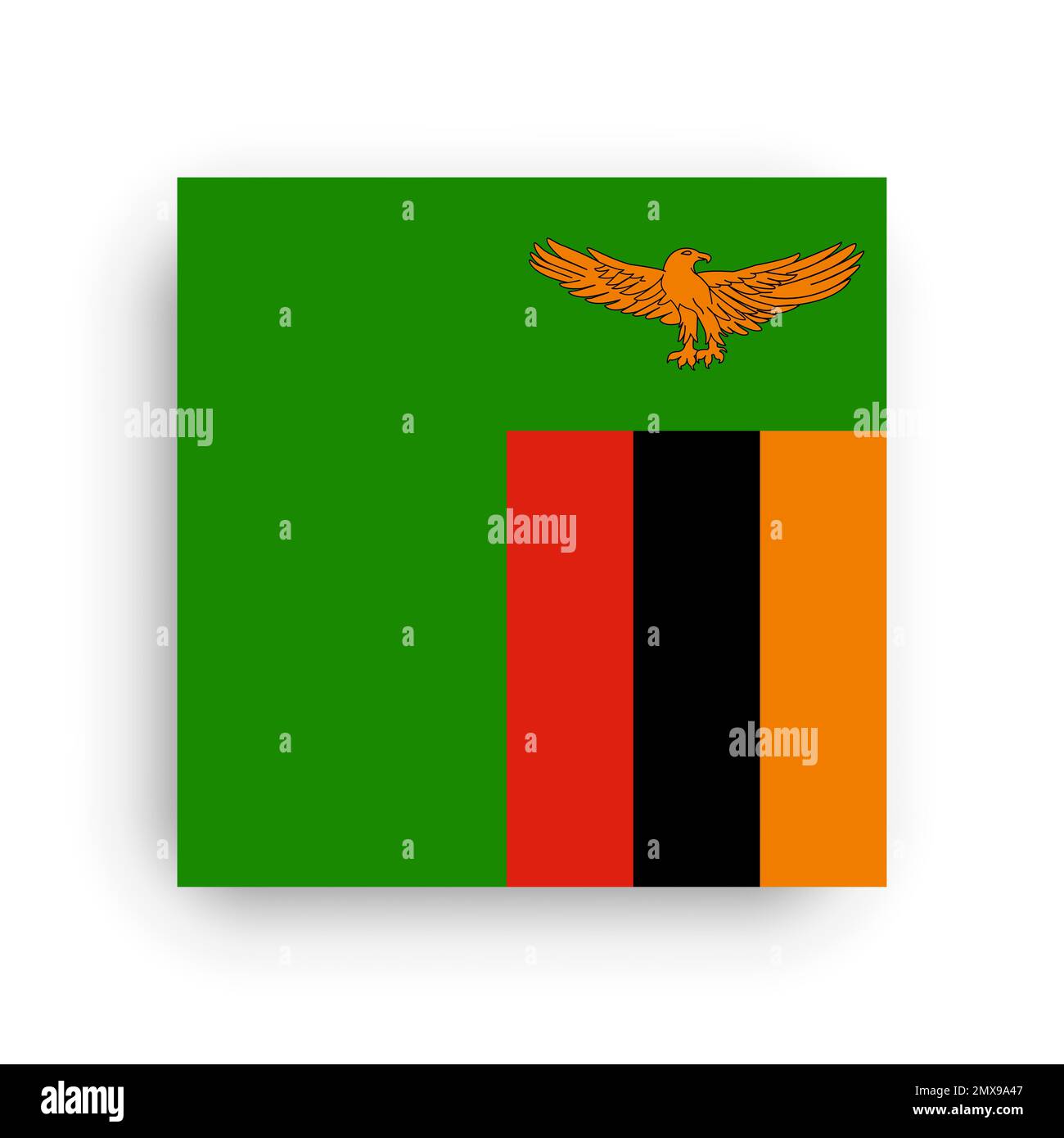 Square vector flag of Zambia Stock Vector Image & Art - Alamy