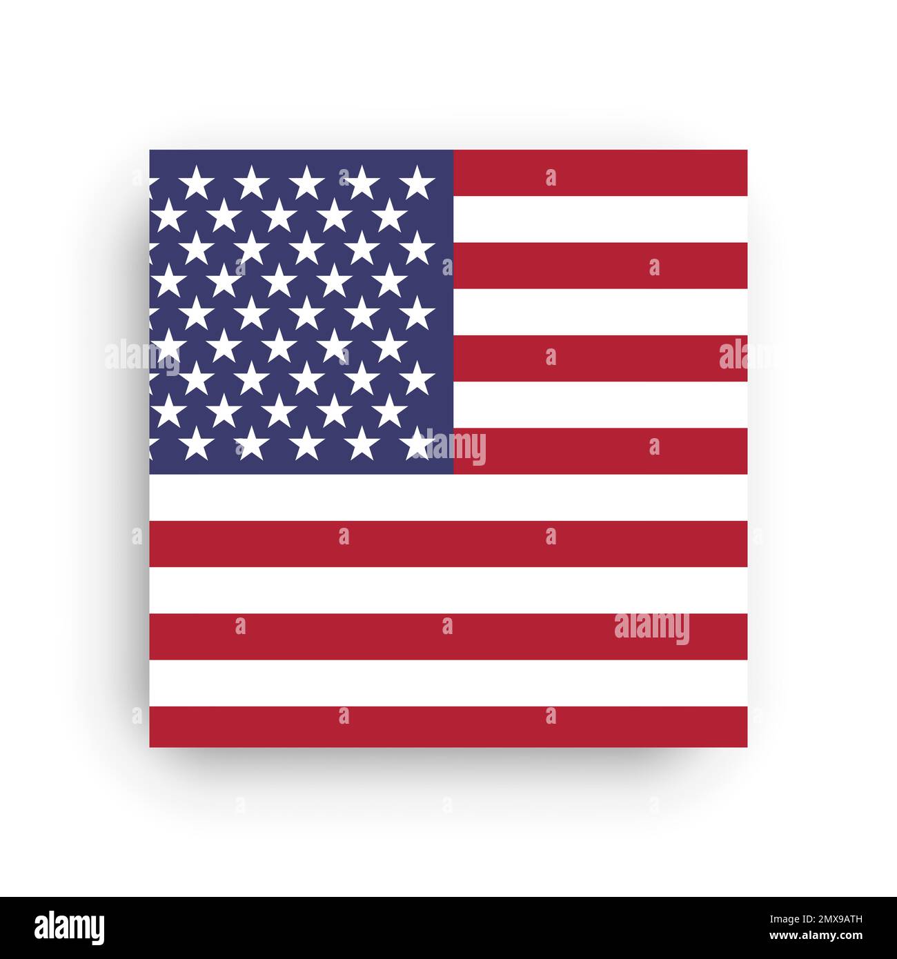 Square vector flag of United States of America Stock Vector Image & Art ...