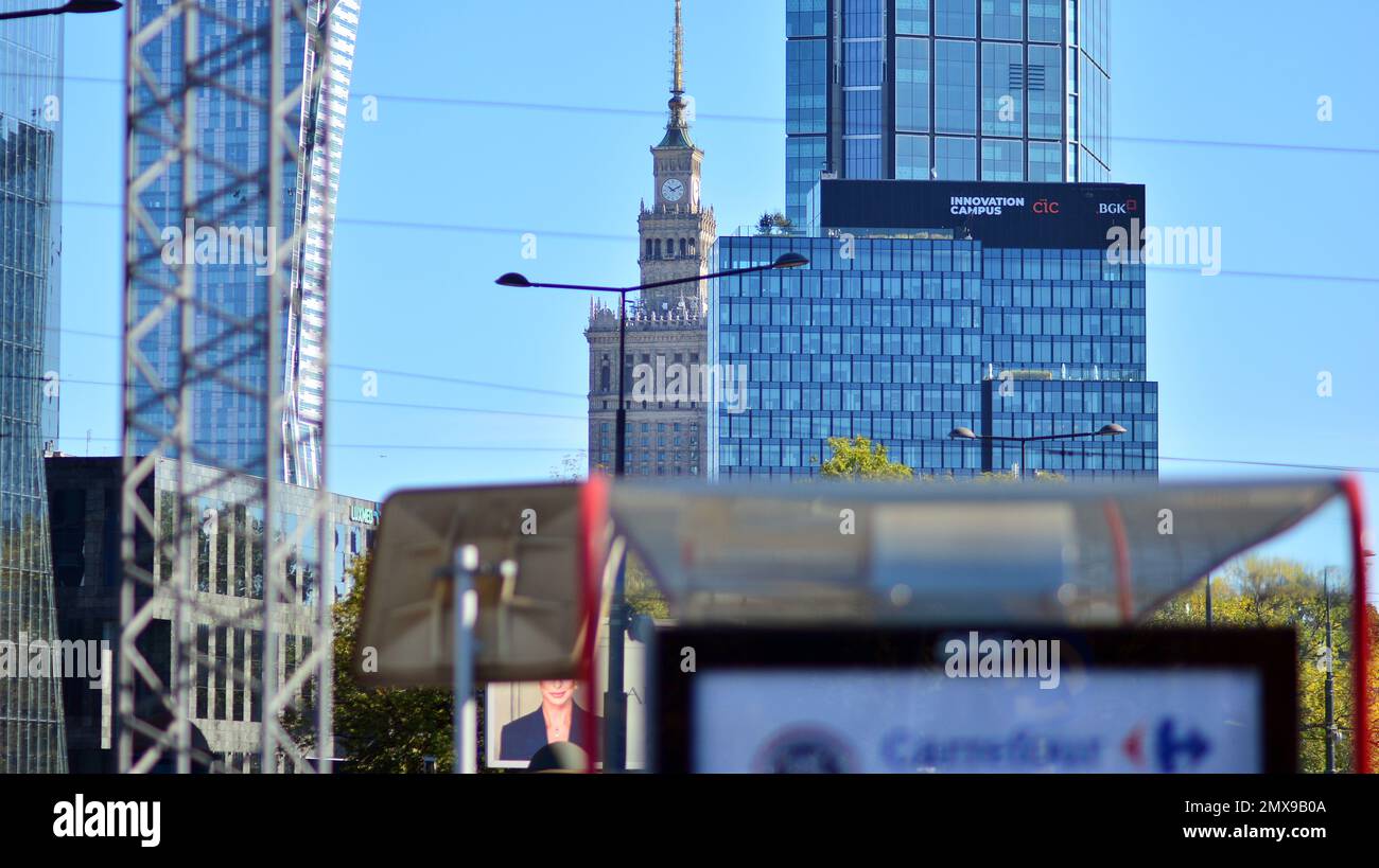 Warsaw, Poland. 4 Oktober 2021. Construction site of an Varso Place ...