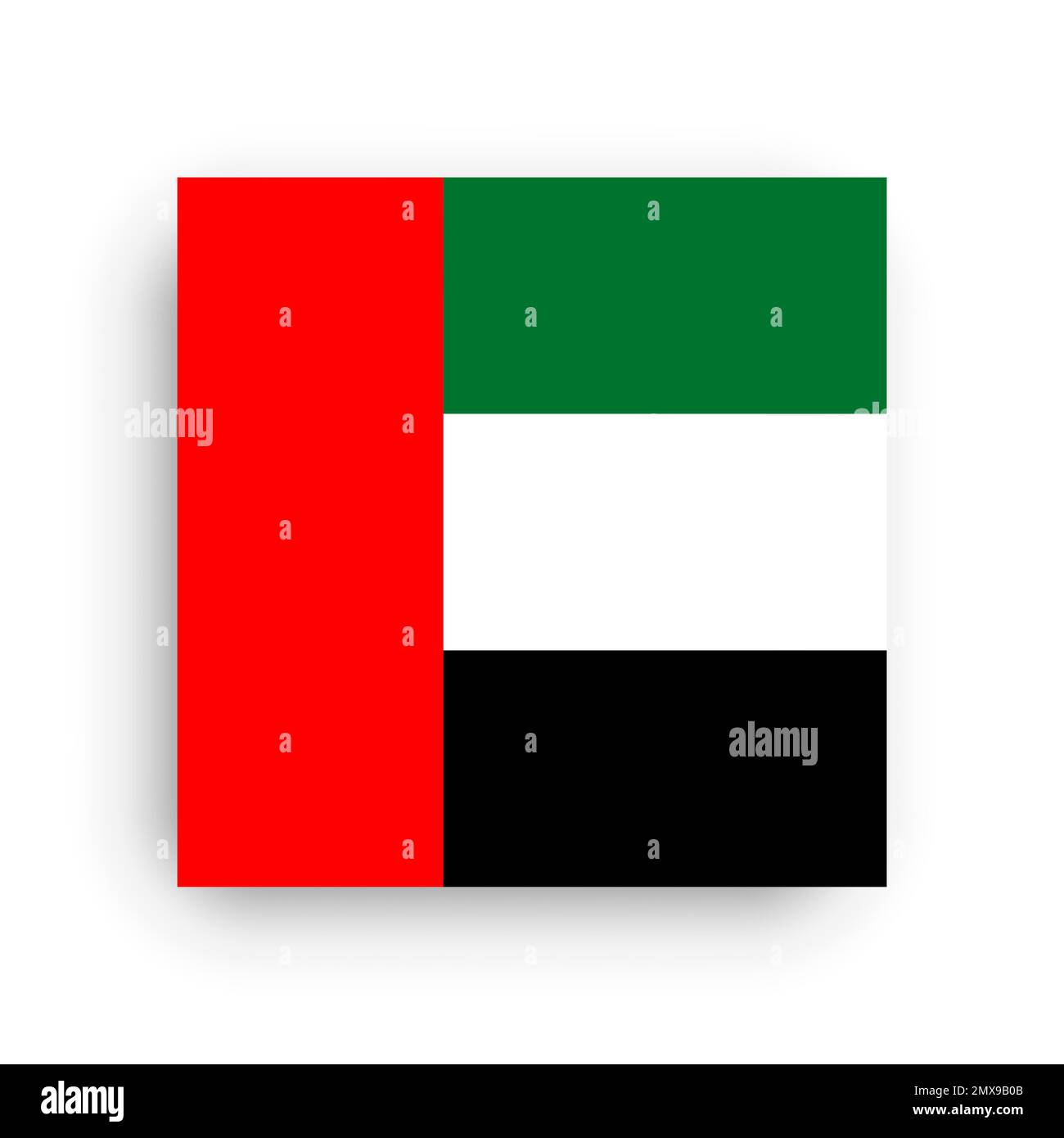 Square Vector Flag Of United Arab Emirates Stock Vector Image And Art Alamy