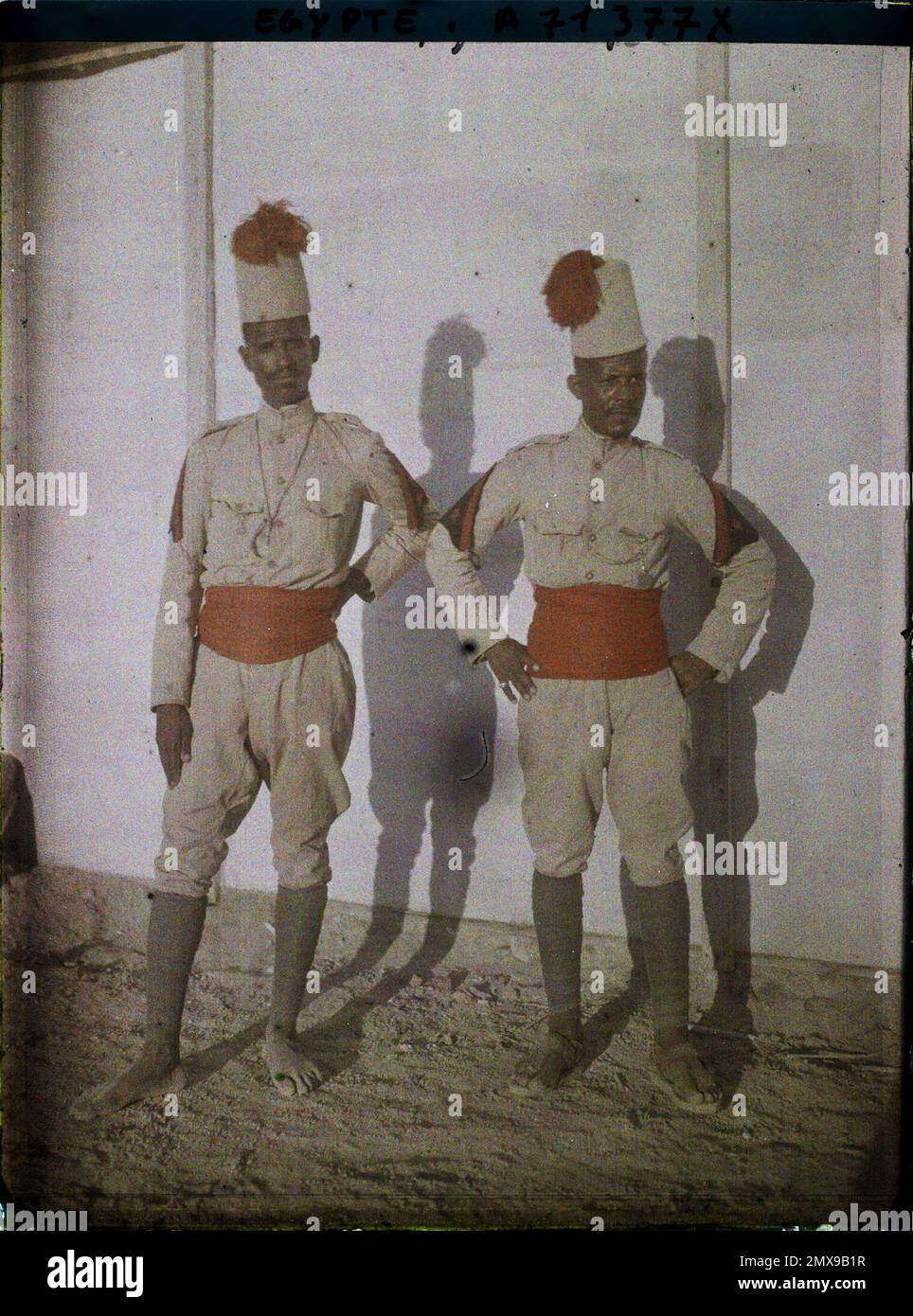 Port-Said, Egypt, Africa two Eritrean soldiers members of the Italian ...