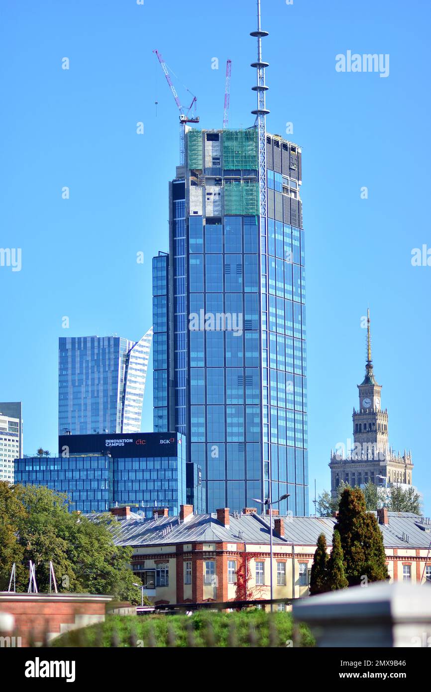 Warsaw, Poland. 4 Oktober 2021. Construction site of an Varso Place ...