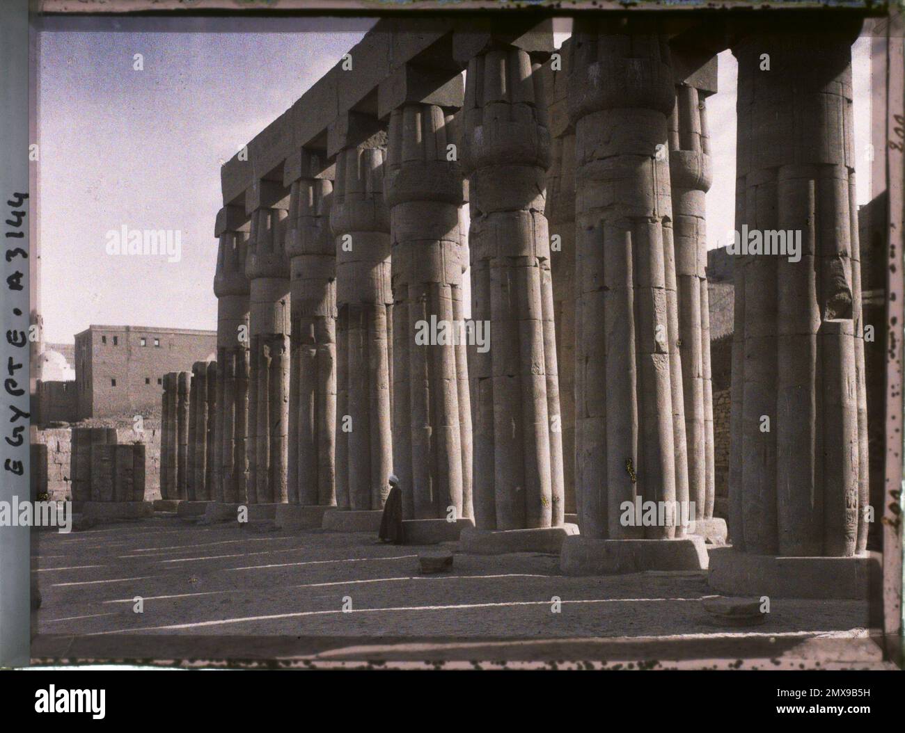 Louqsor, Egypt, Africa Colonnade of the Court of Amenophis III , 1914 ...