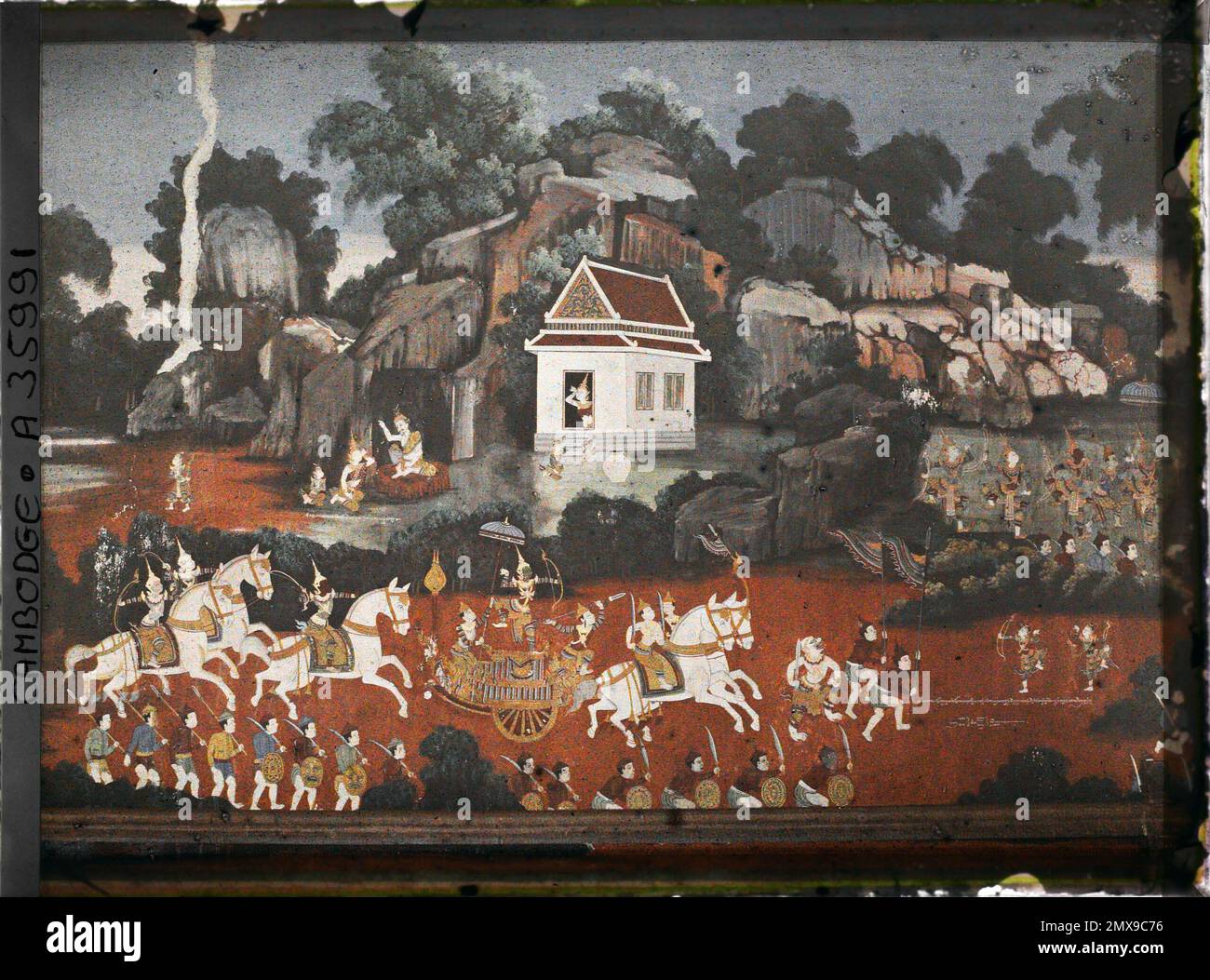Phnom Penh, Cambodia, Indochina Mural Painting of Vat Prah-Ko, Royal ...
