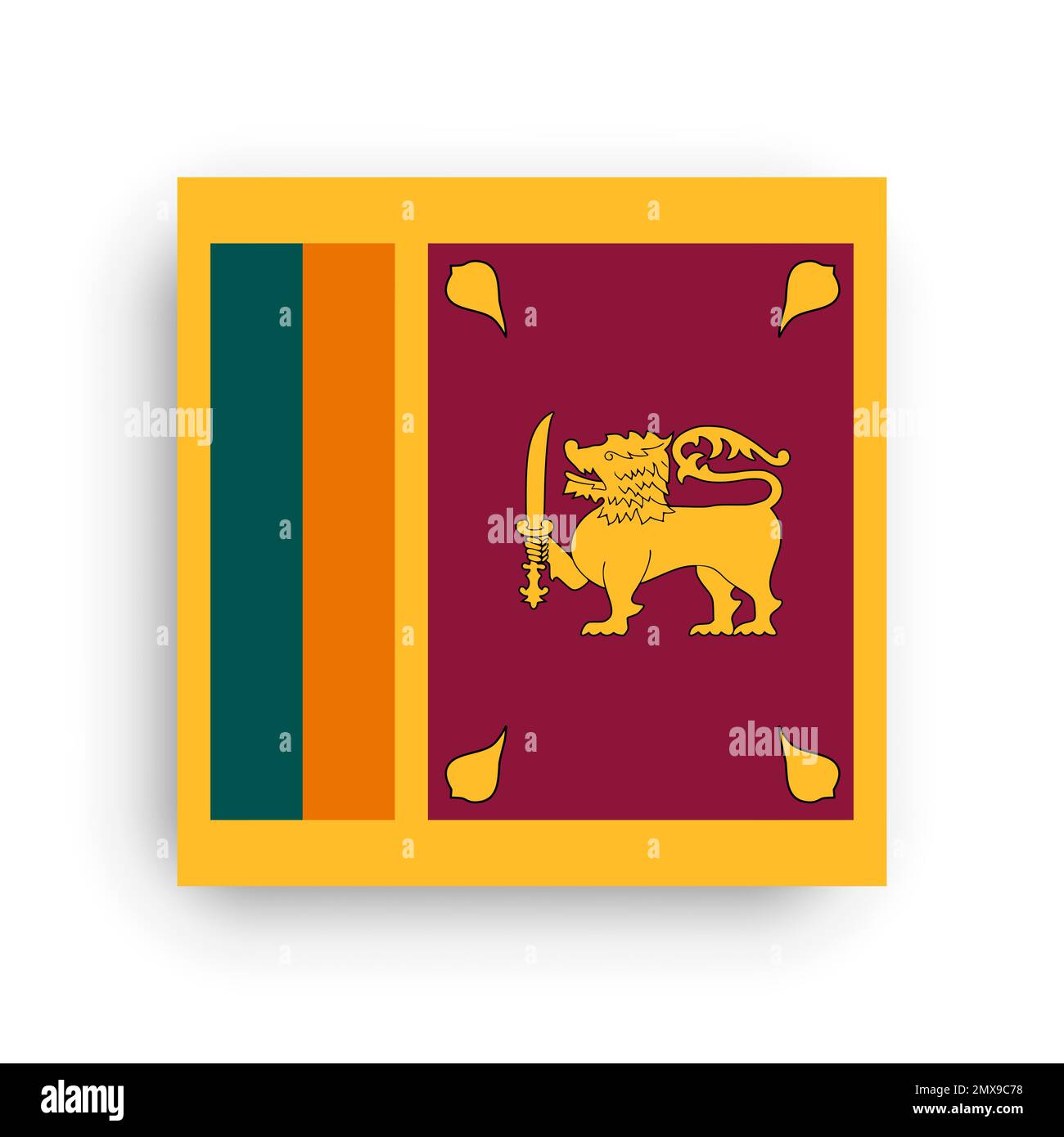 Sri lankan flag graphic Stock Vector Images - Alamy