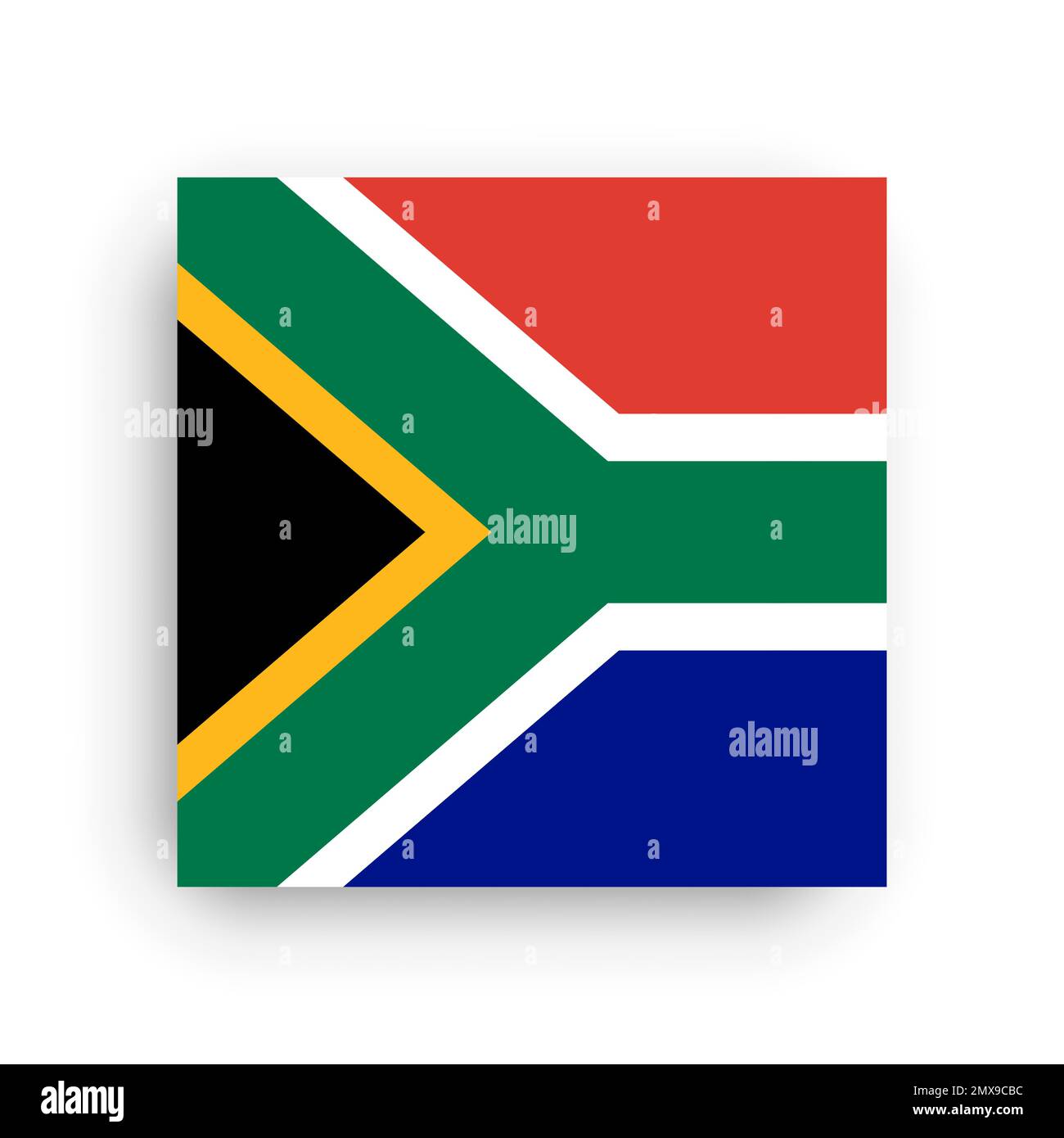 Square Vector Flag Of South Africa Stock Vector Image And Art Alamy