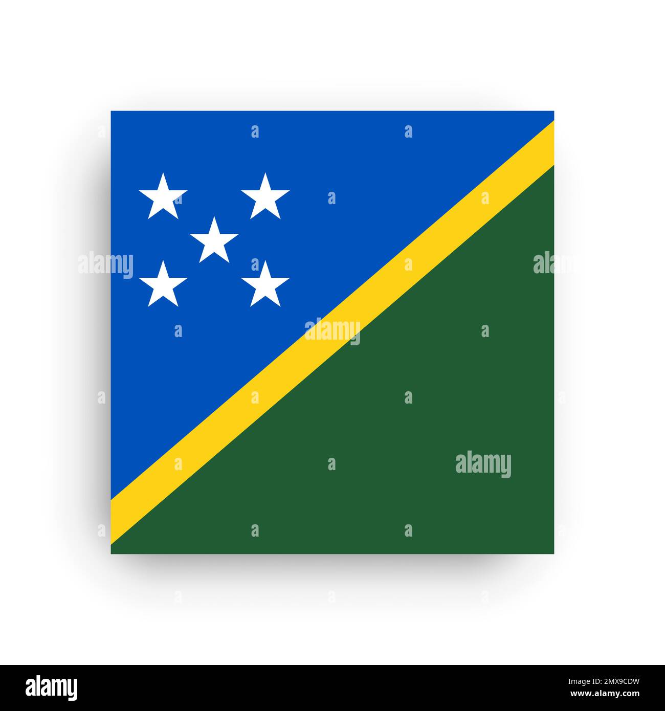 Square vector flag of Solomon Islands Stock Vector Image & Art - Alamy