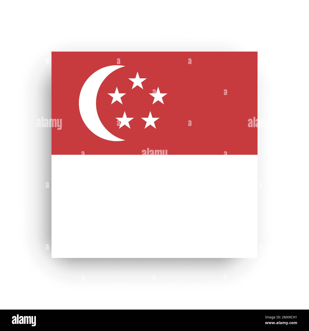 Square vector flag of Singapore Stock Vector Image & Art - Alamy