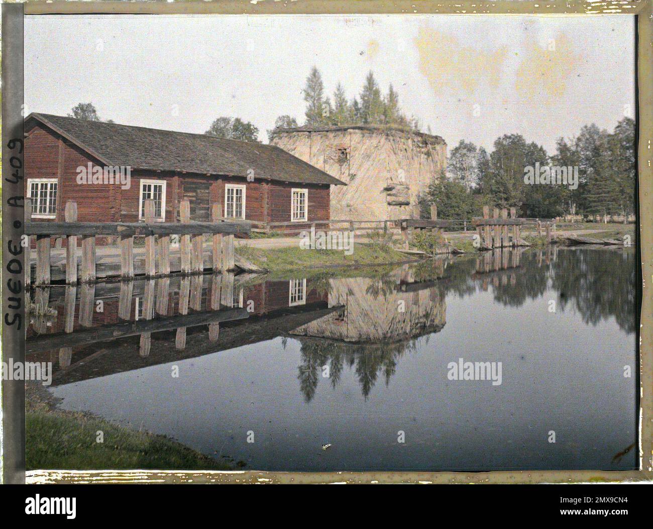 Siljansnäs, Suède Le Barrage de Limå , 1910 - Voyage of Albert Kahn and ...