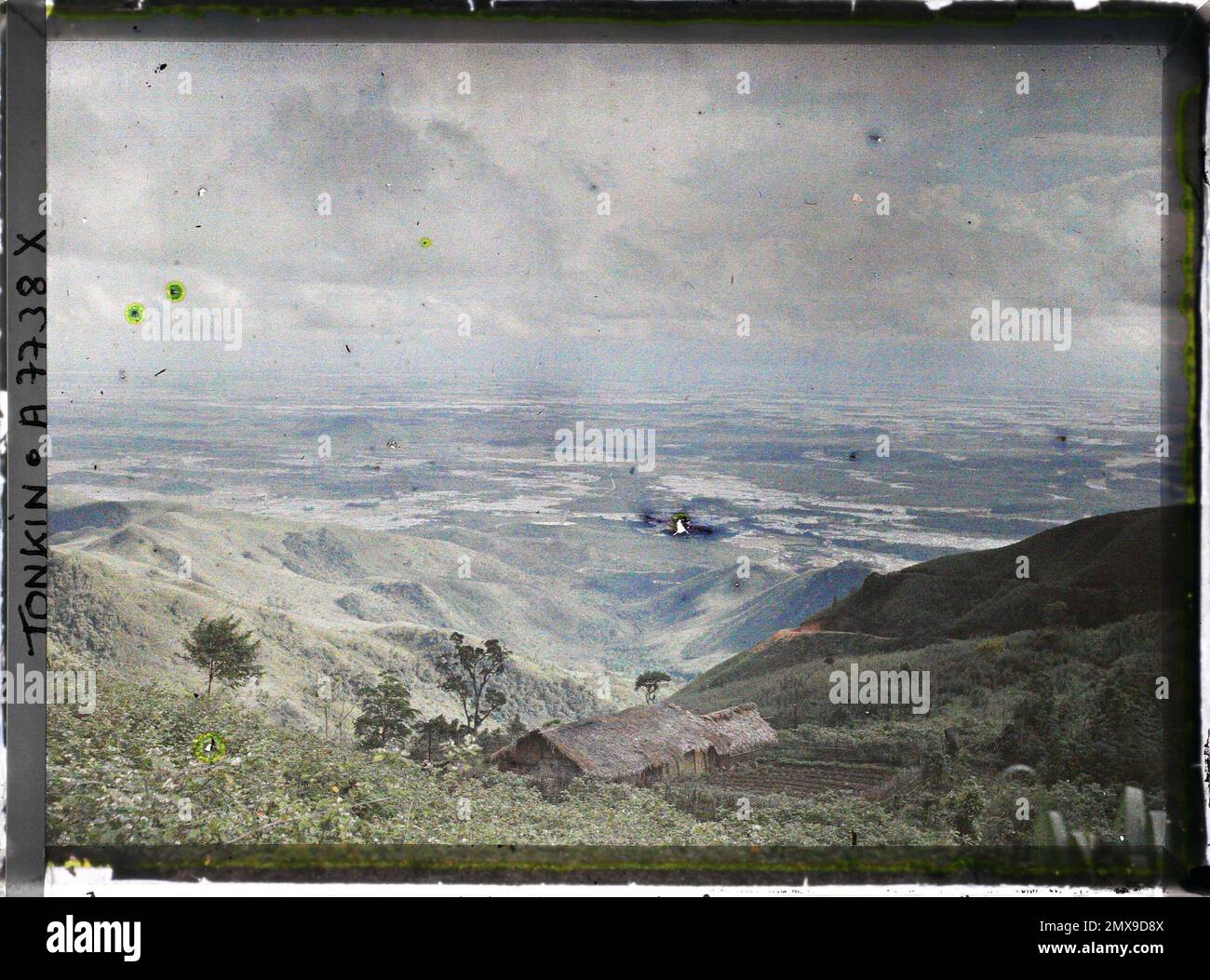 Province of Vinh-Yên, Tonkin, Indochina A landscape taken from the Tam ...