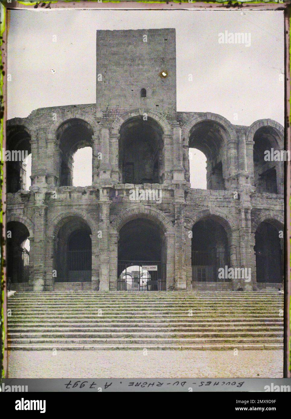 Arles, France The staircases of the Roman amphitheater, dit Arena ...