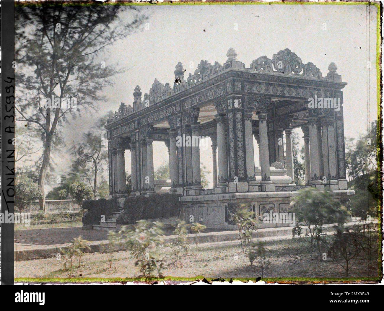 Tonkin, Indochina the funerary monument of a great mandarin , Léon Busy ...