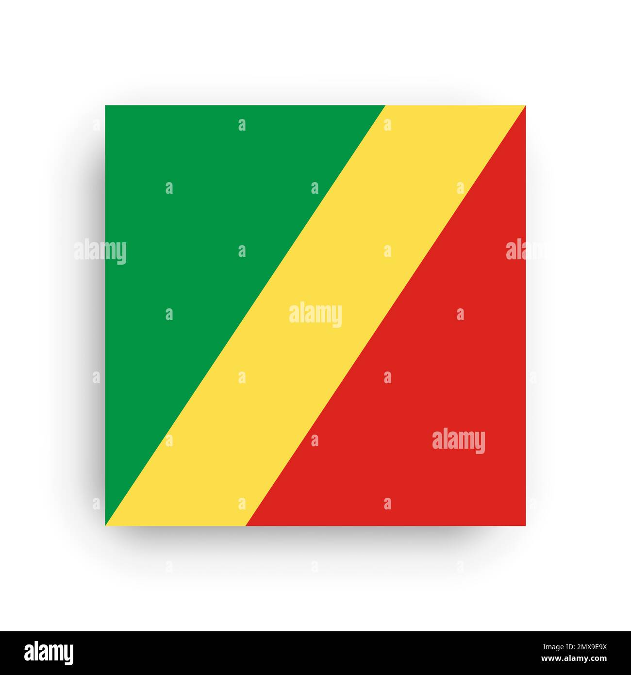 Square vector flag of Republic of the Congo Stock Vector Image & Art ...