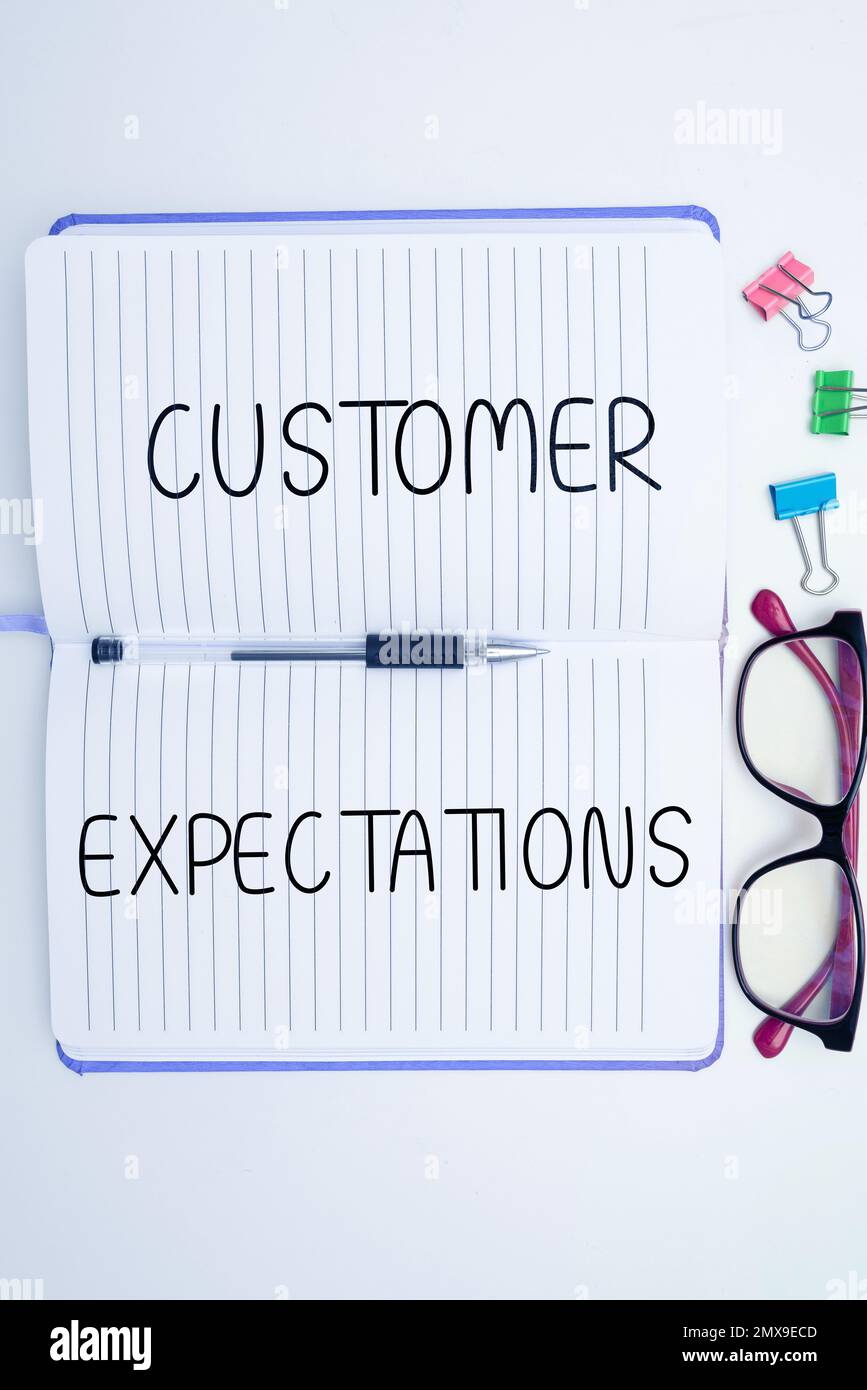 Text showing inspiration Customer Expectations. Internet Concept ...