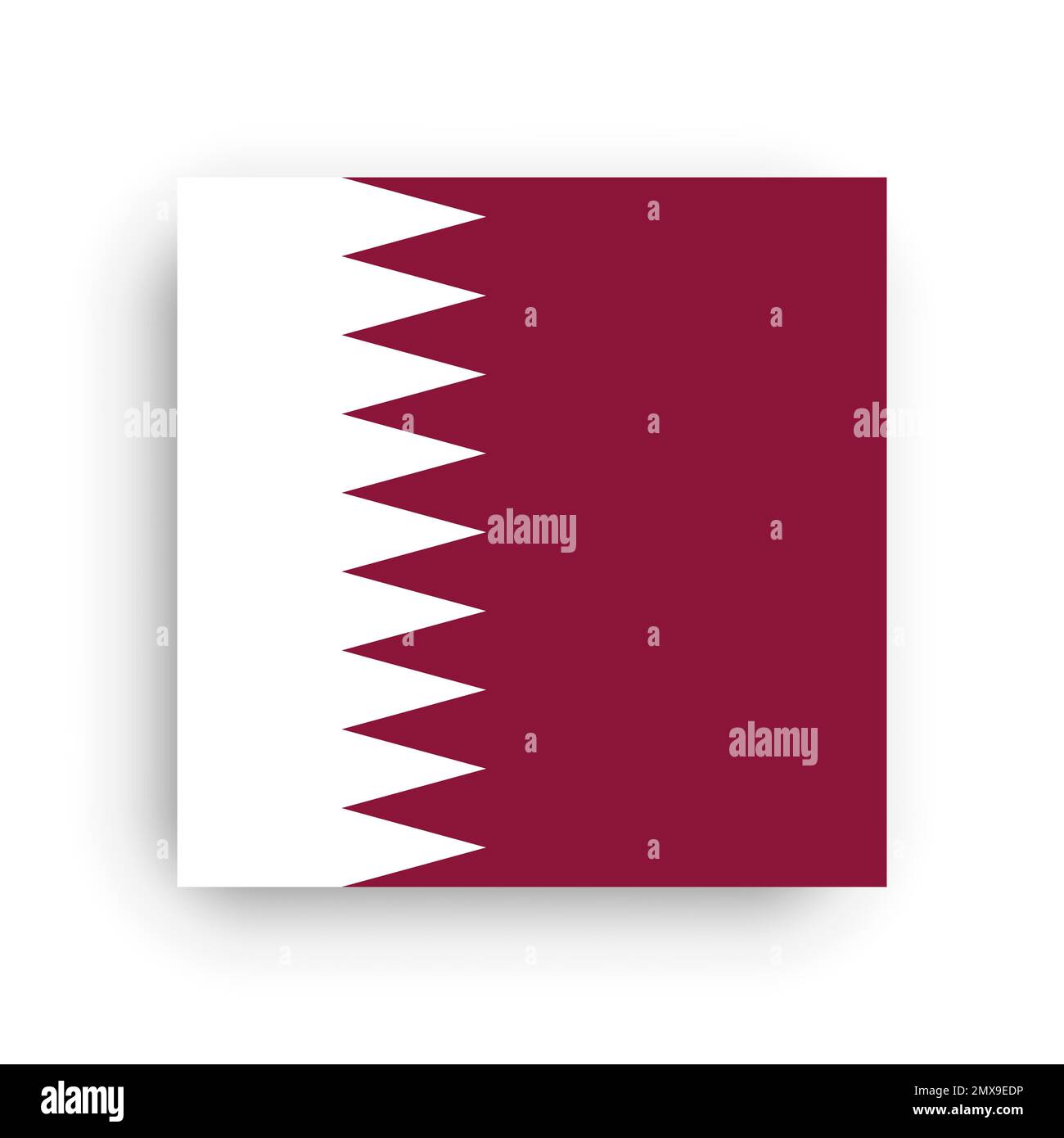 Square vector flag of Qatar Stock Vector Image & Art - Alamy