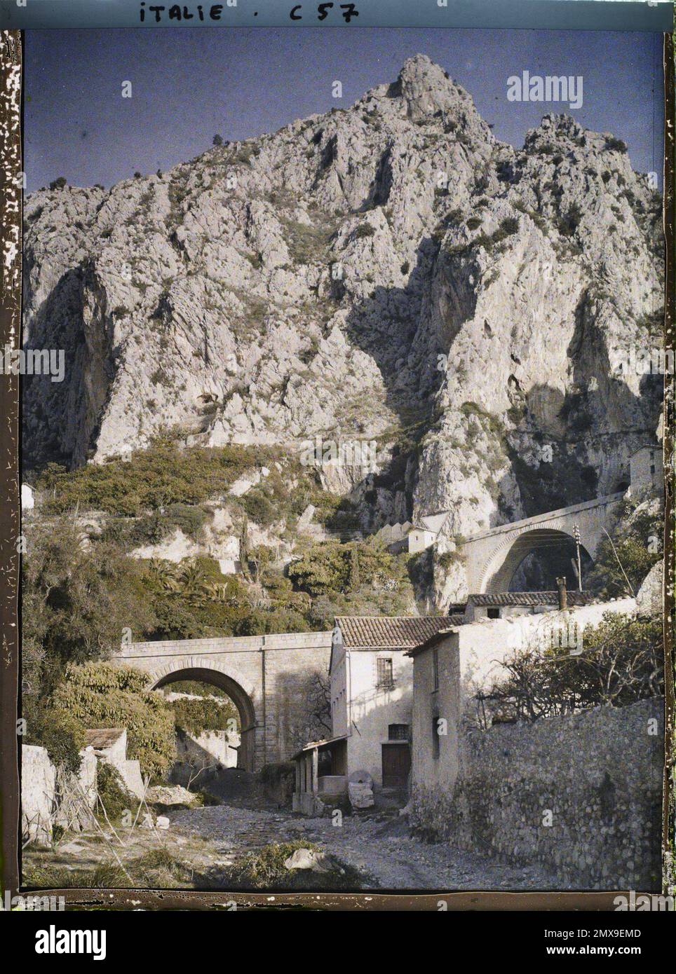 Menton, Alpes-Maritimes, France Le Pont Saint-Louis at the Franco ...