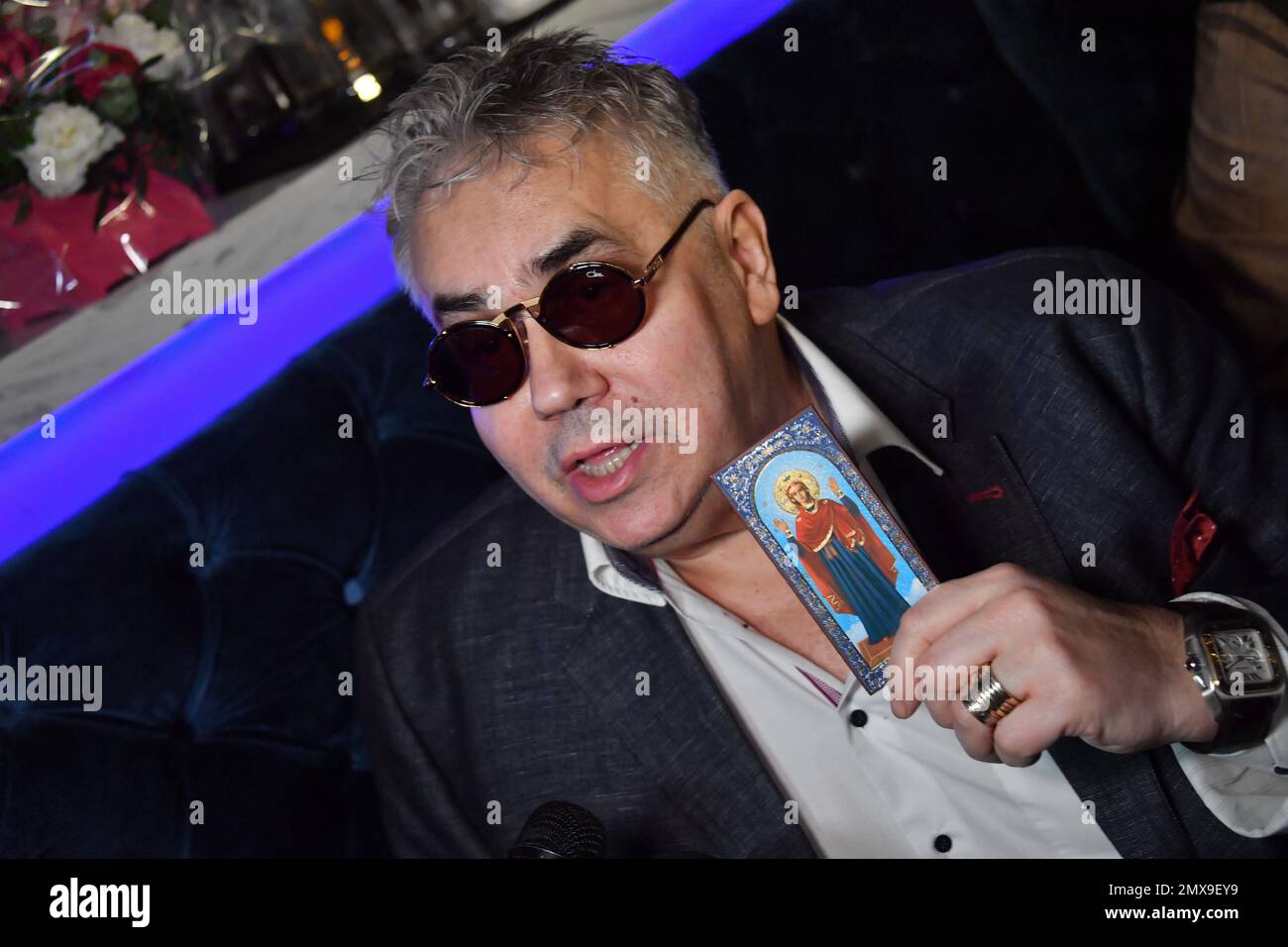 Moscow. The actor Stanislav Sadalsky at the Hot Premiere of the Clip ...