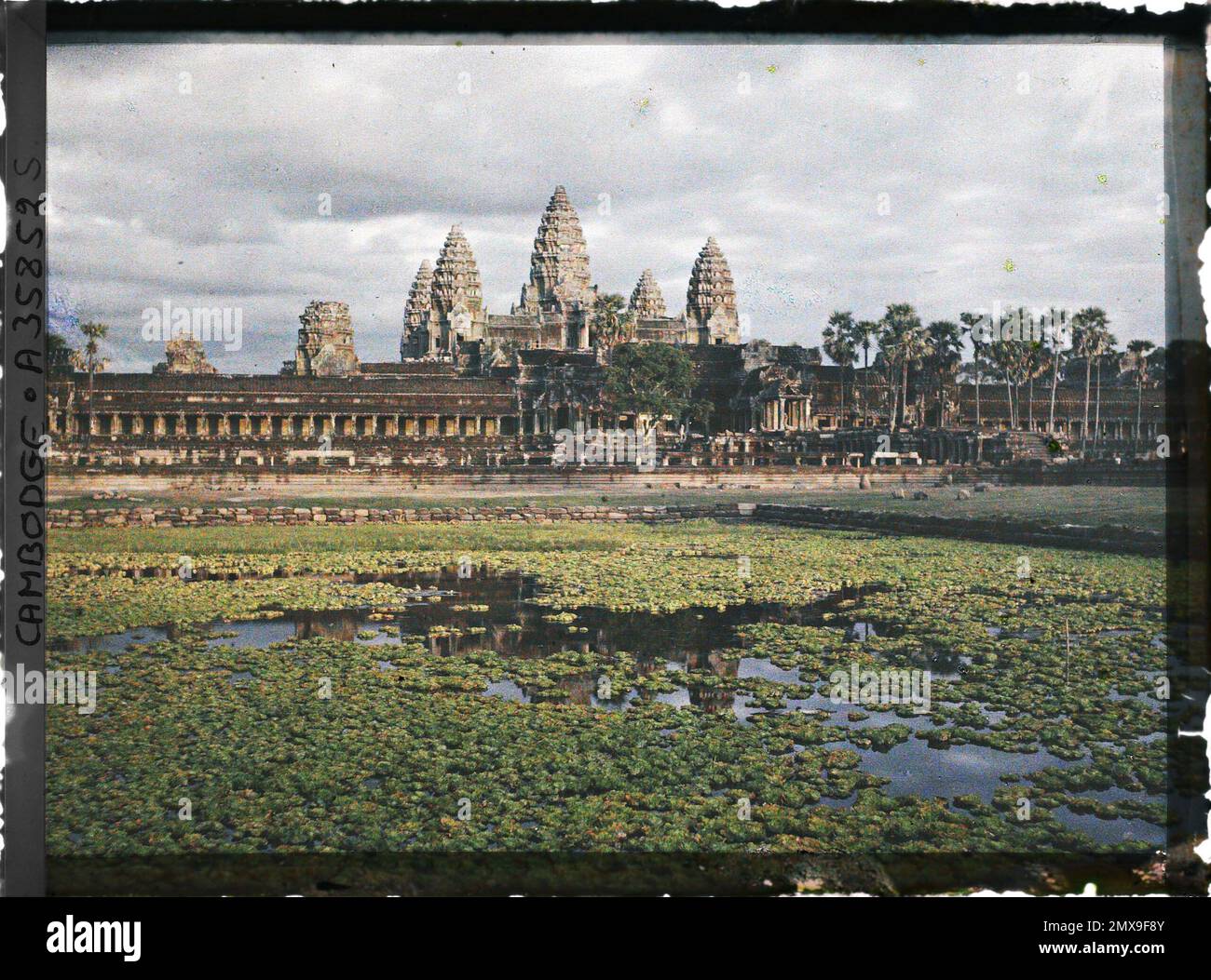 Angkor, Cambodia, Indochina The three-level pyramid forming the temple ...