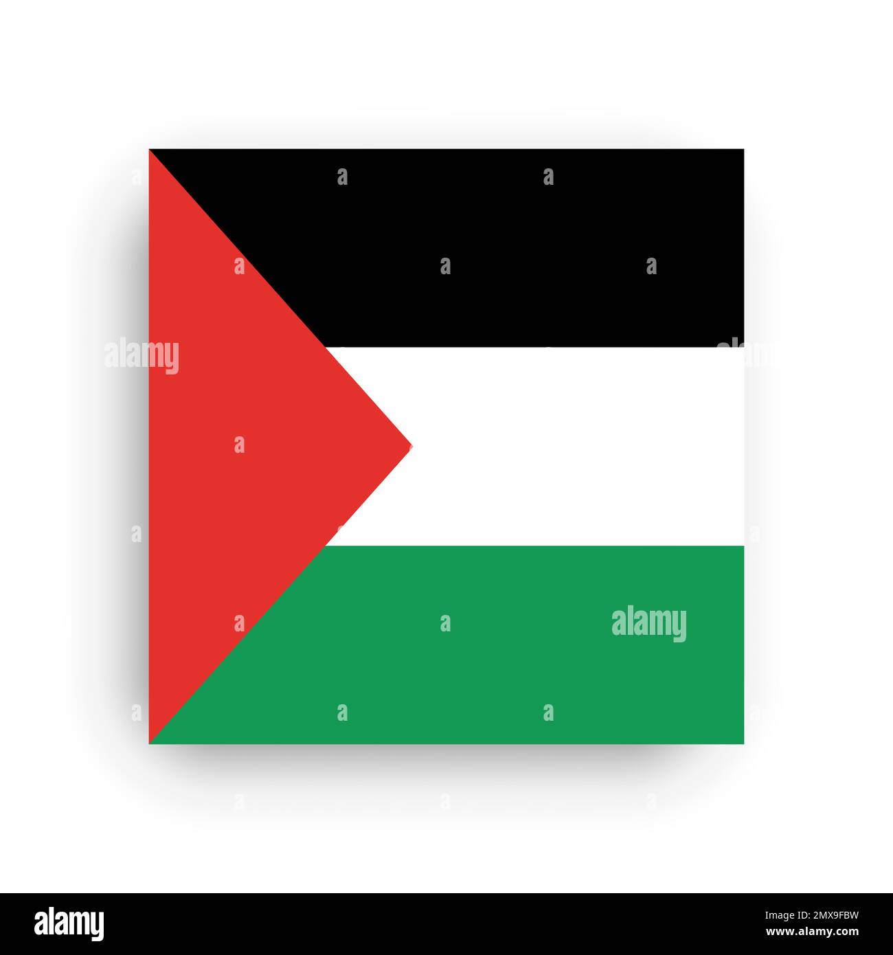 Square vector flag of Palestine Stock Vector Image & Art - Alamy