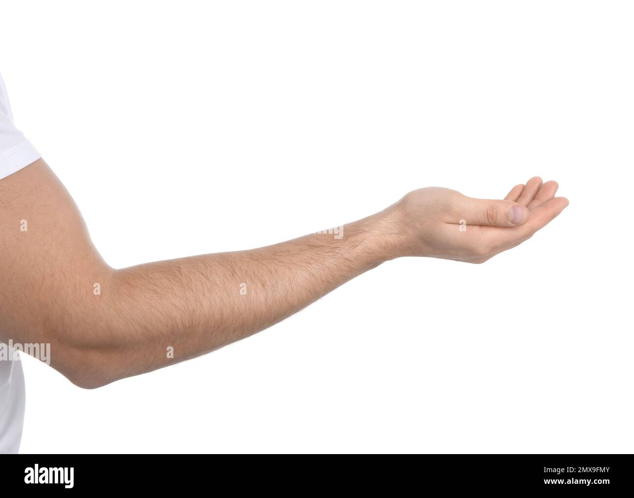 Man extending his palm hi-res stock photography and images - Alamy